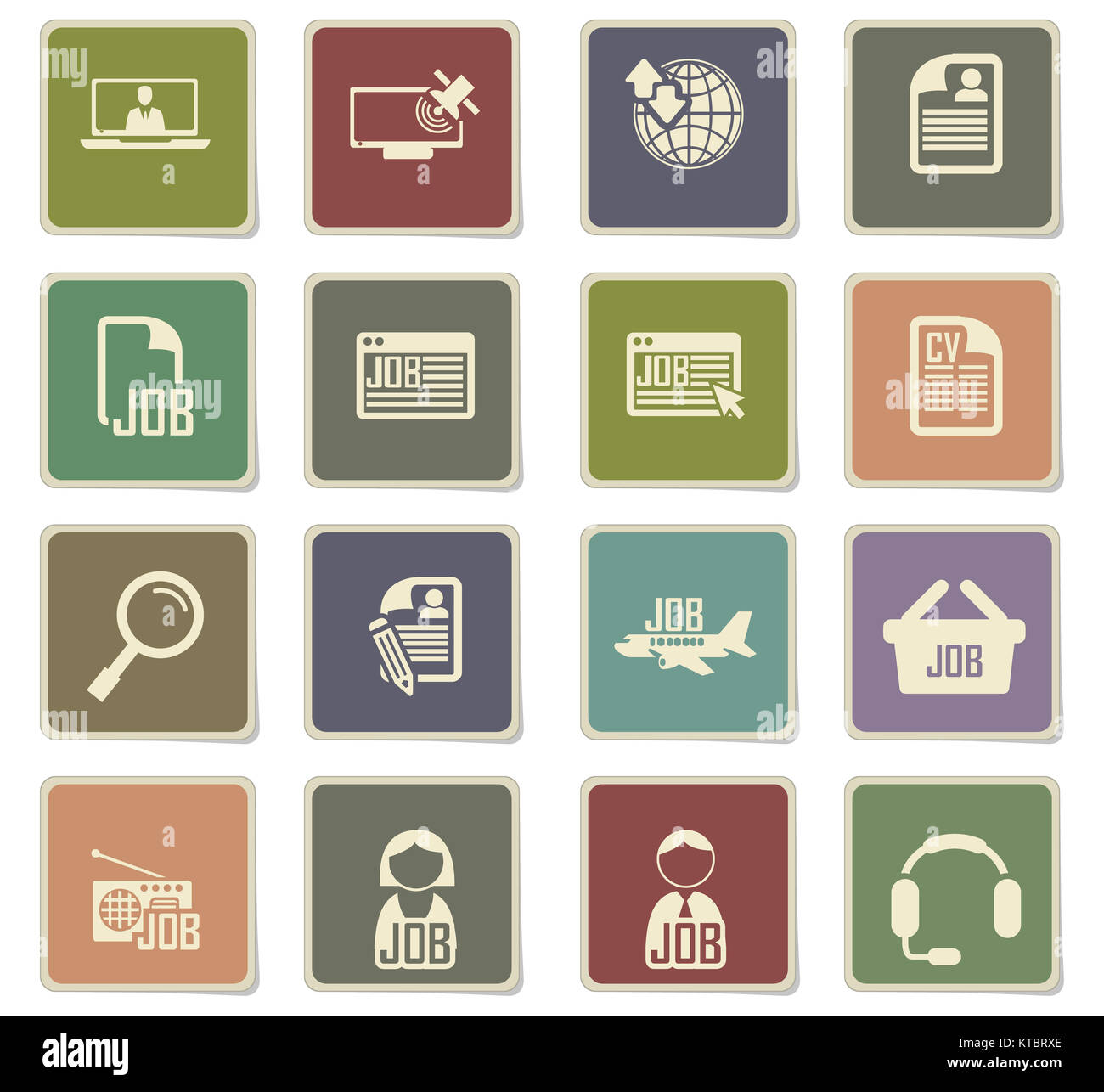 job search icon set Stock Photo - Alamy