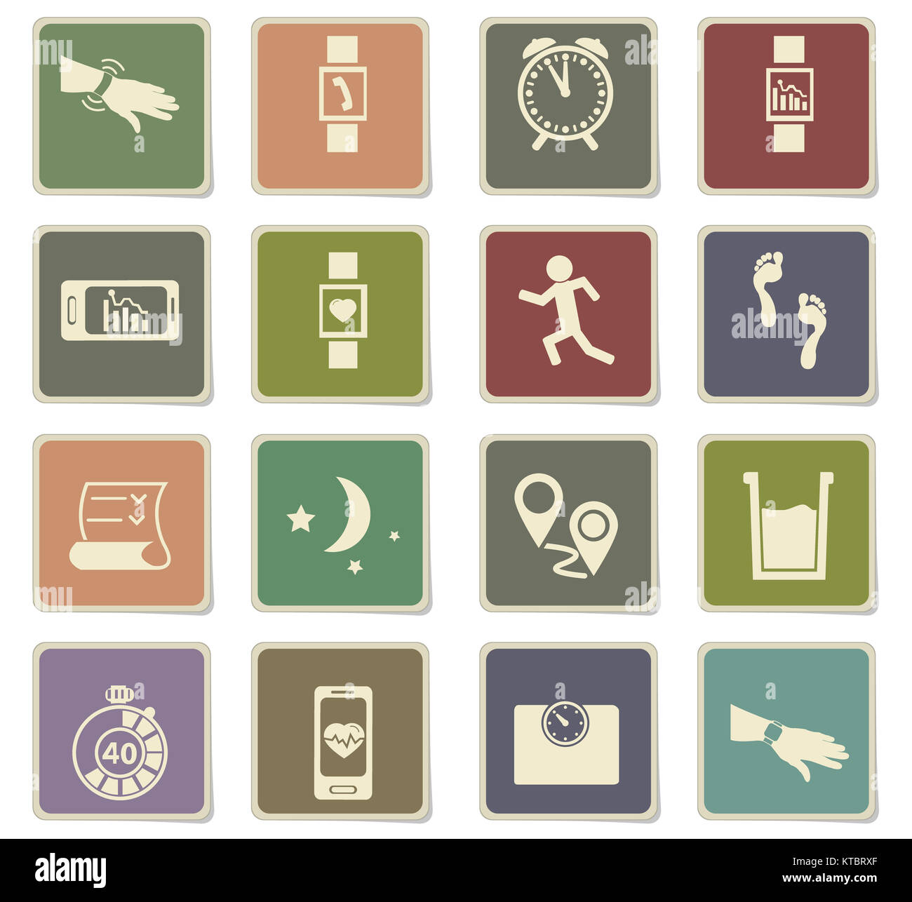 jogging icon set Stock Photo - Alamy