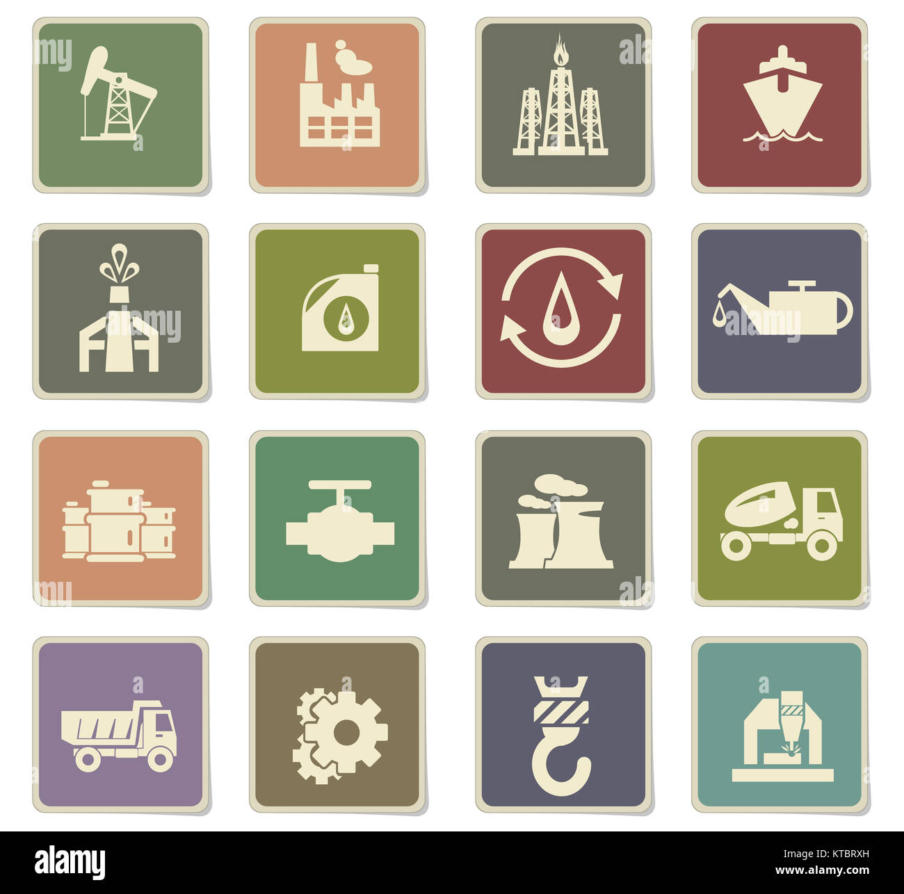 industry icon set Stock Photo - Alamy