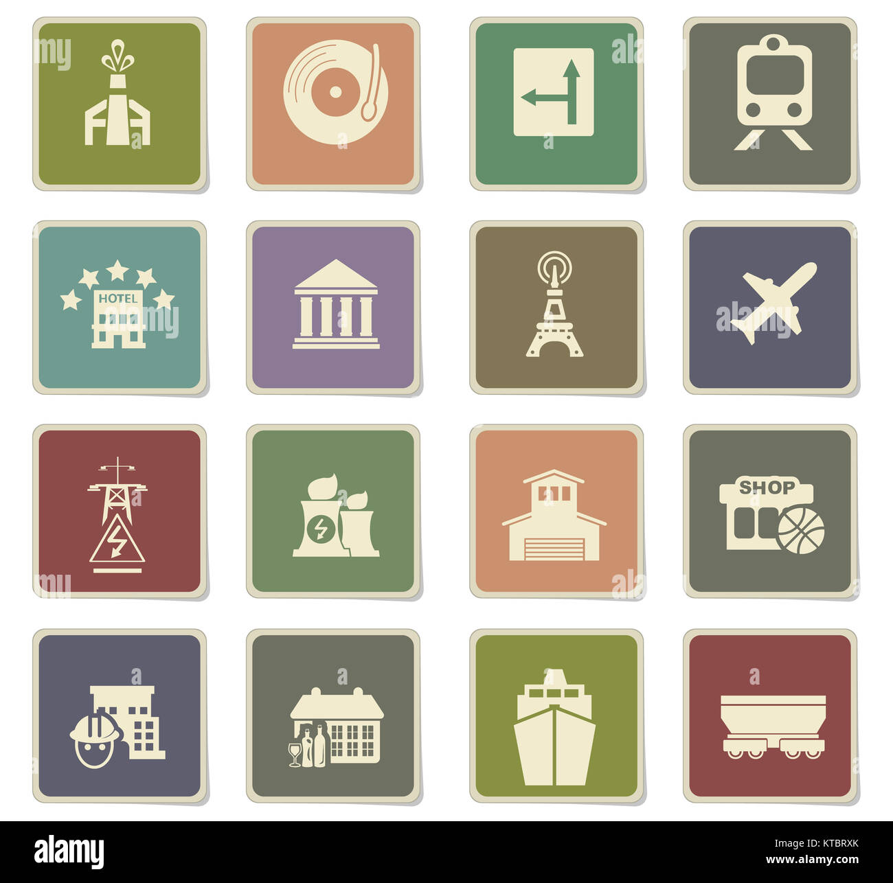 infrastructure icon set Stock Photo - Alamy