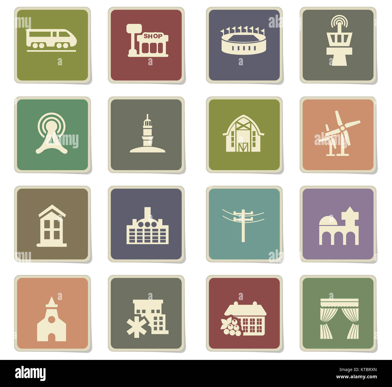 infrastructure icon set Stock Photo - Alamy