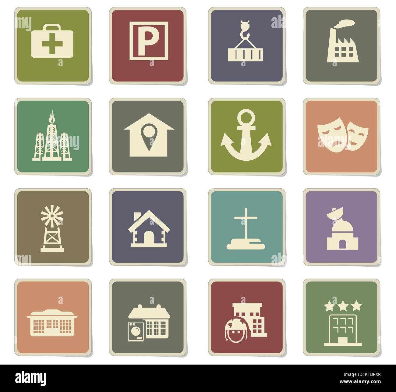 infrastructure icon set Stock Photo - Alamy