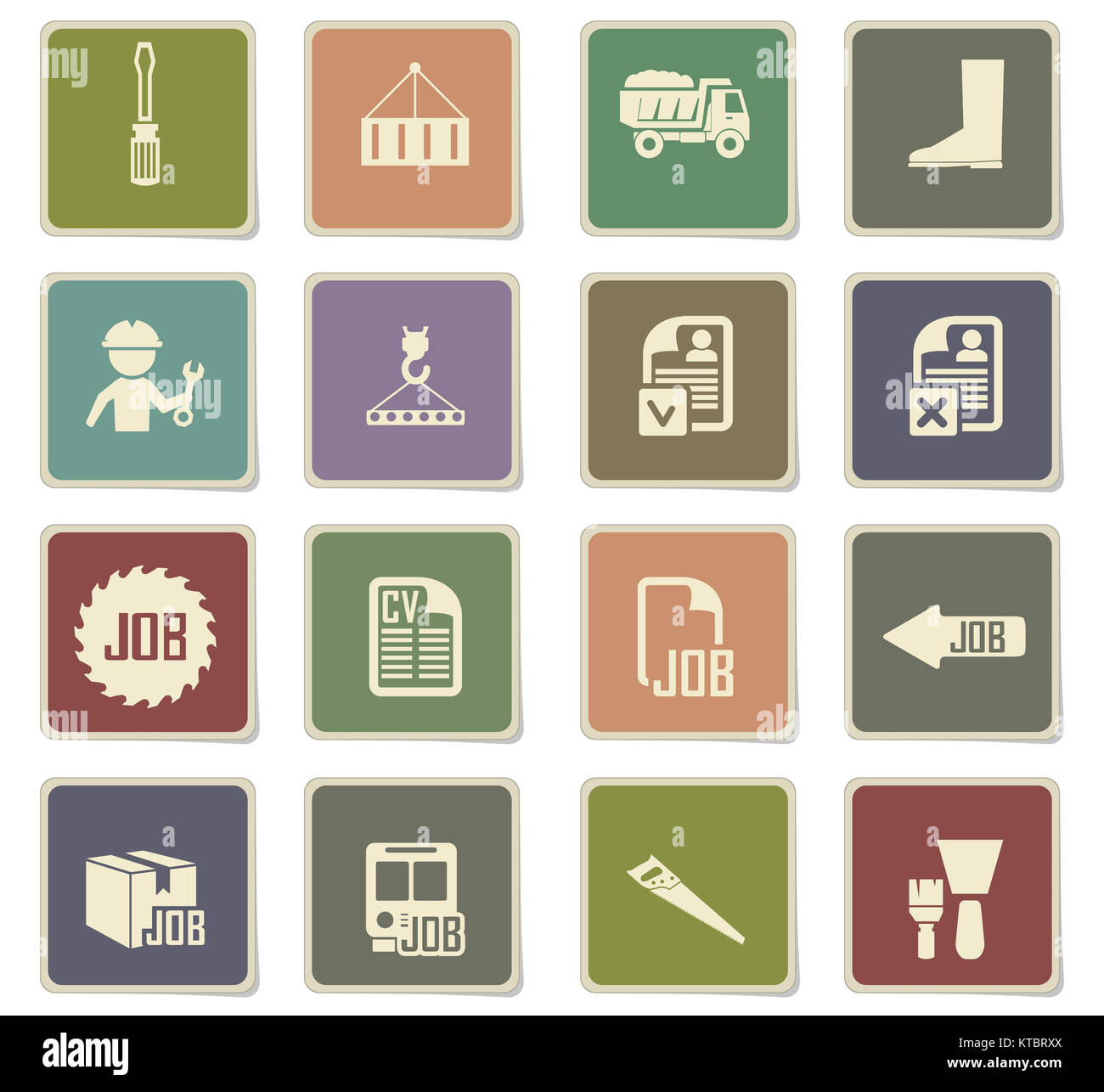 job search icon set Stock Photo - Alamy