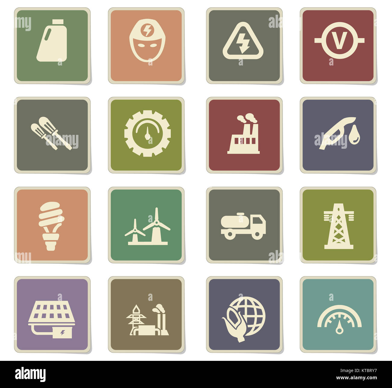 alternative energy icon set Stock Photo - Alamy