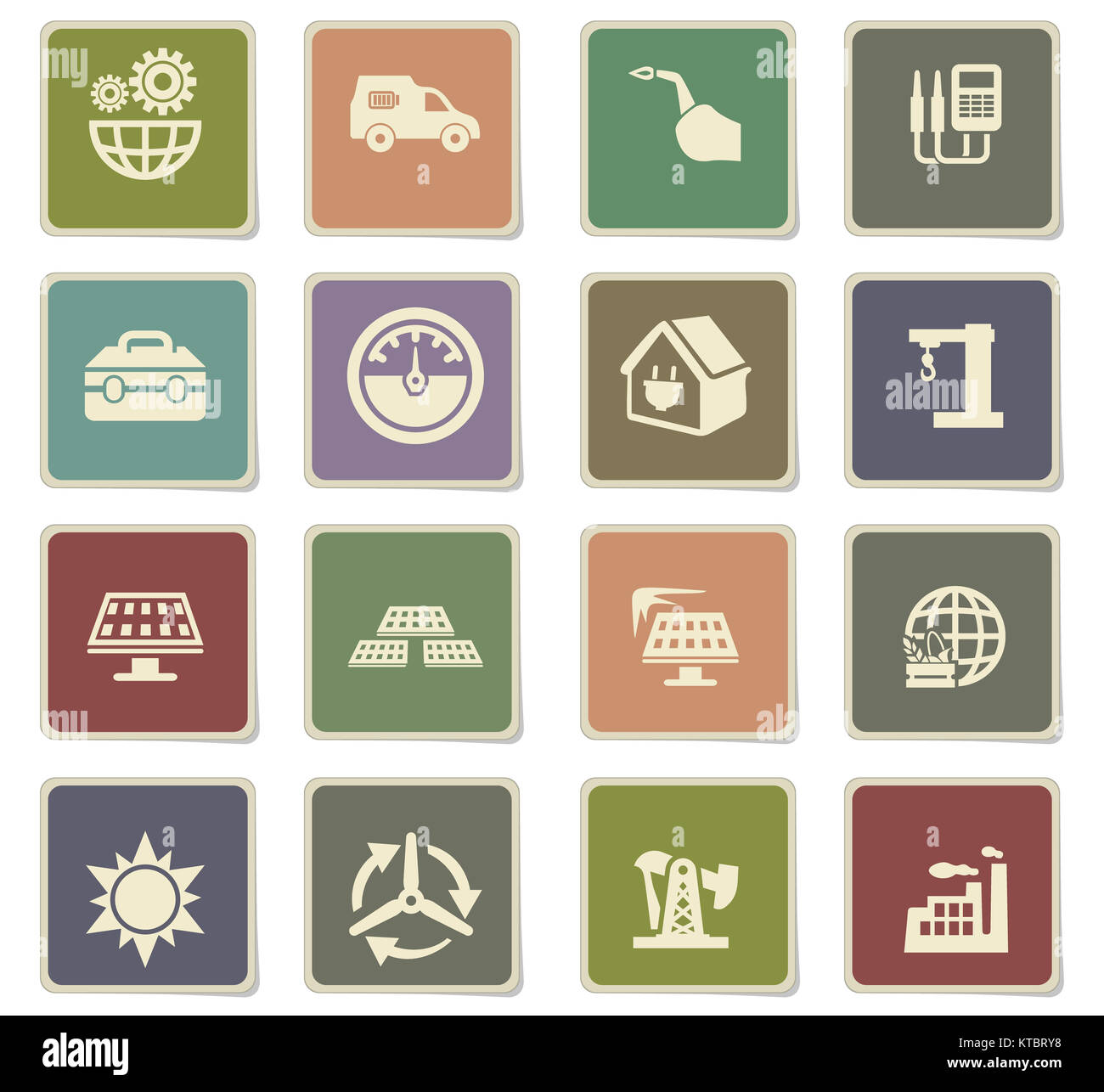 alternative energy icon set Stock Photo - Alamy