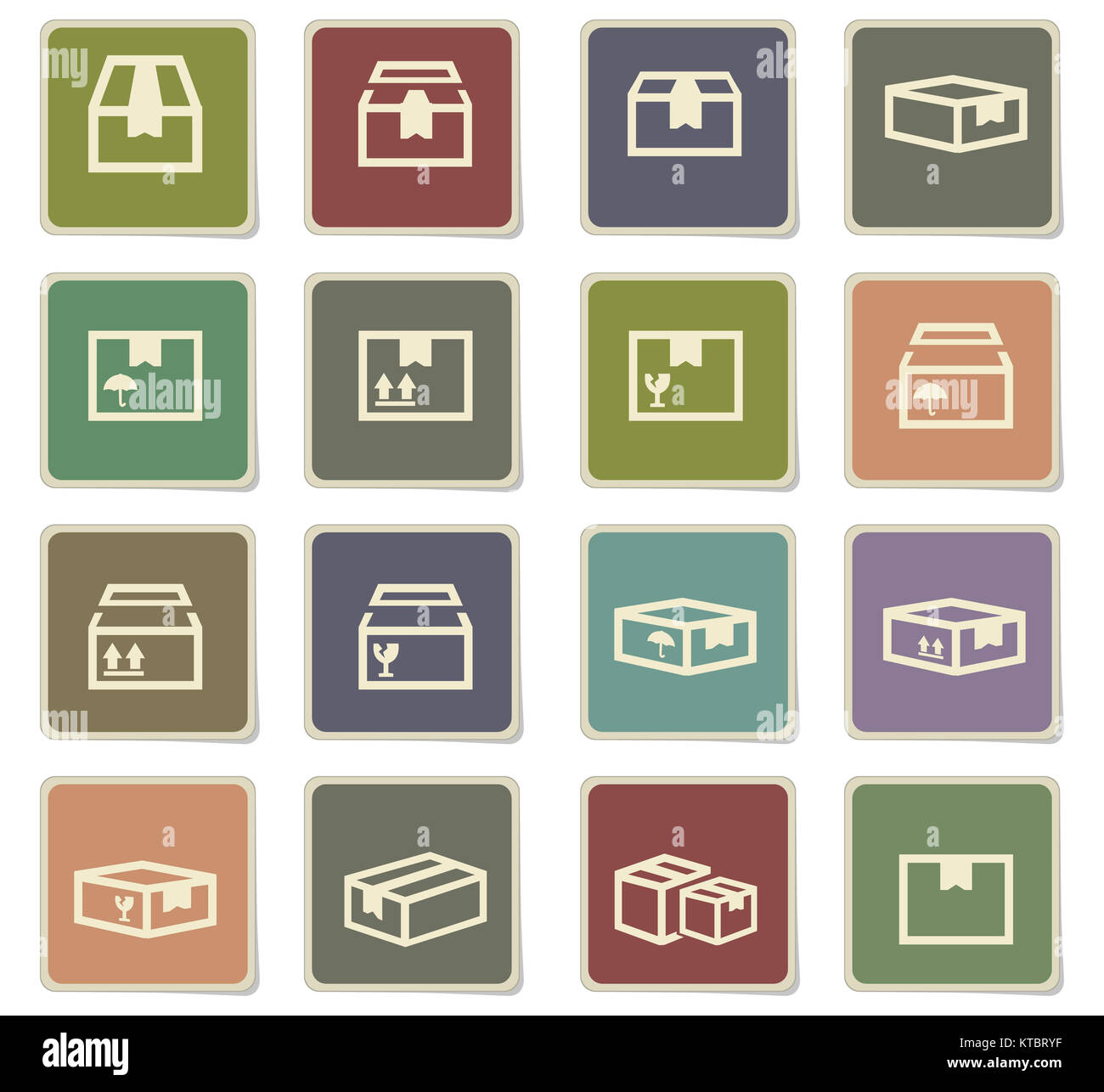 box icon set Stock Photo - Alamy
