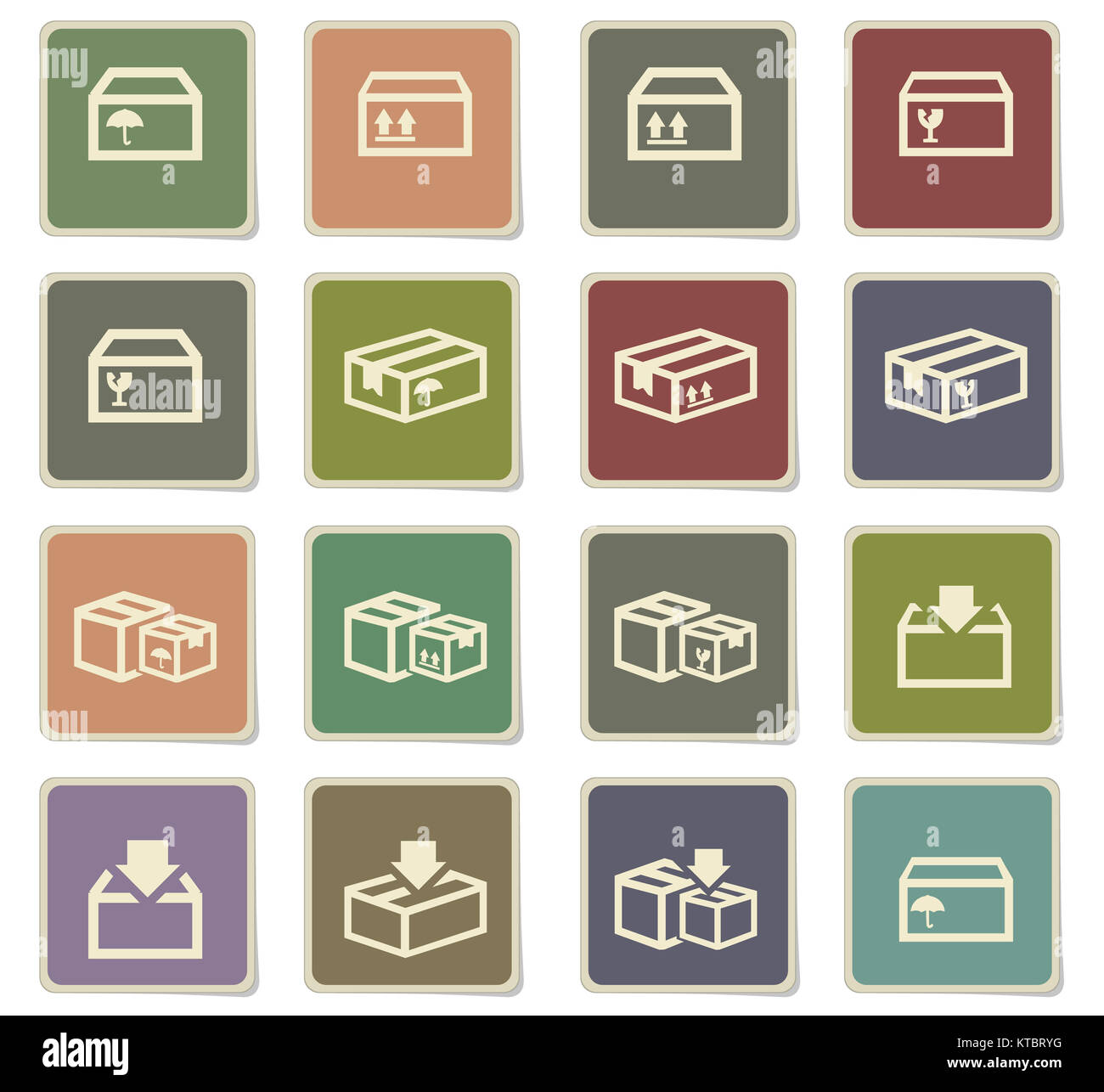 box icon set Stock Photo - Alamy