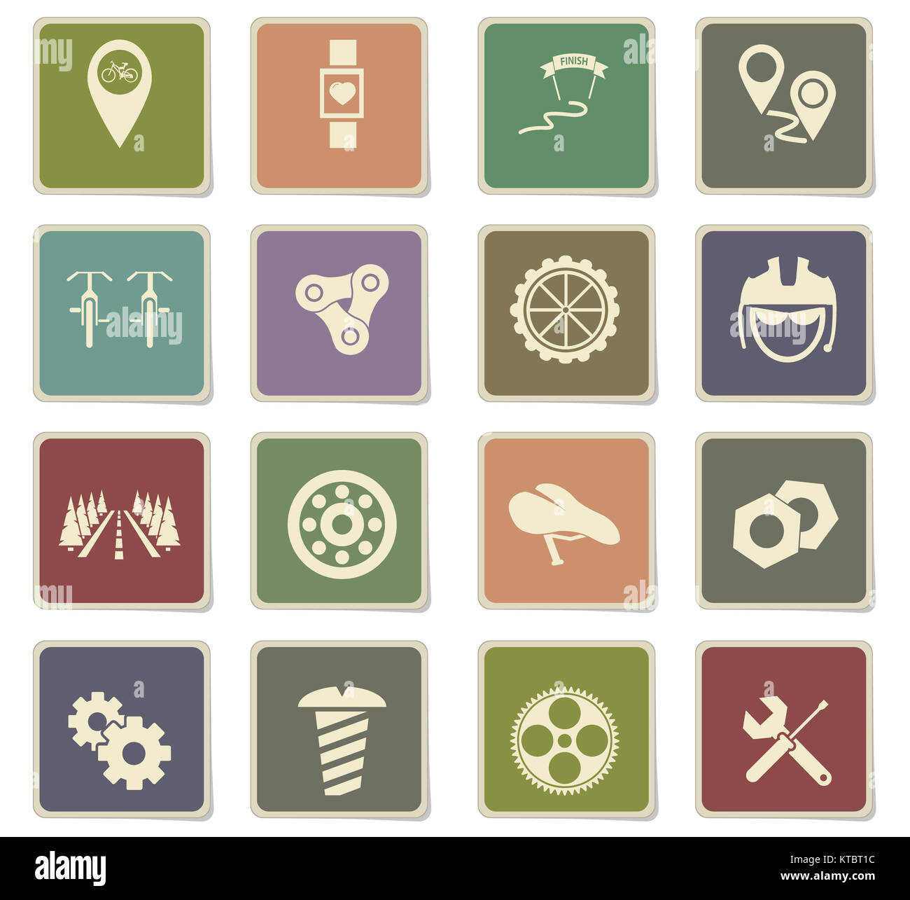 bicycle icon set Stock Photo - Alamy