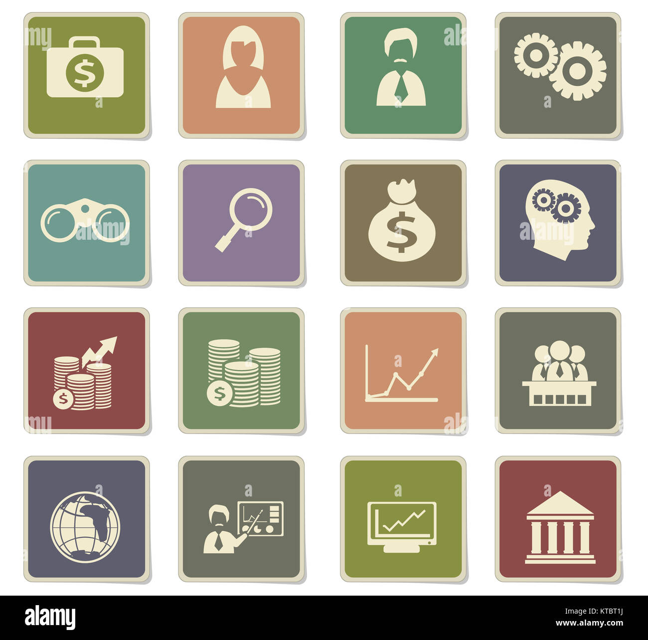 business icon set Stock Photo - Alamy