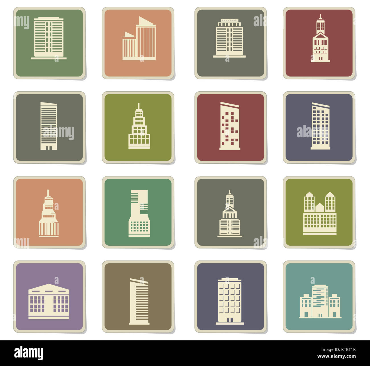 buildings icon set Stock Photo - Alamy