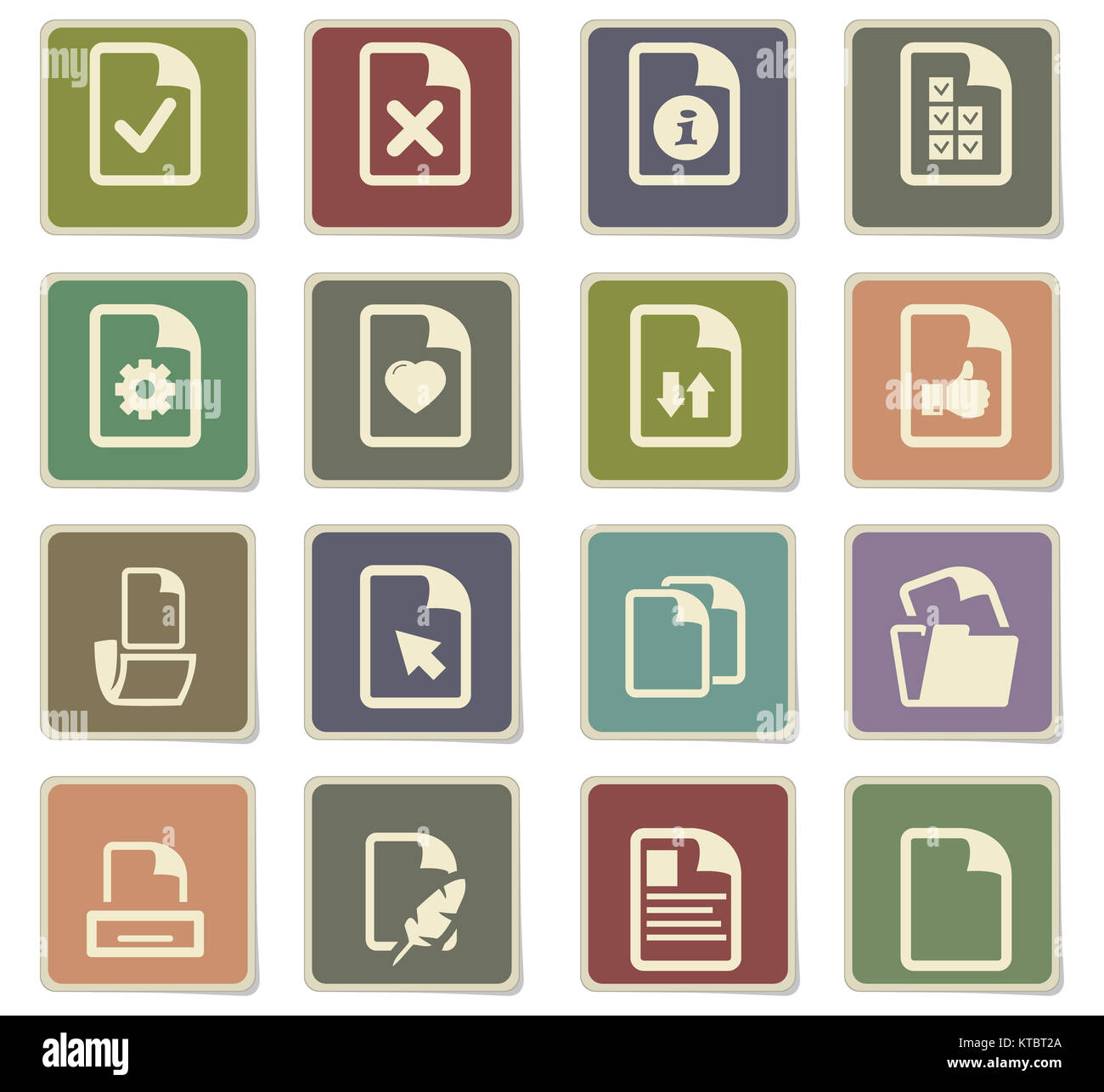 documents icon set Stock Photo - Alamy