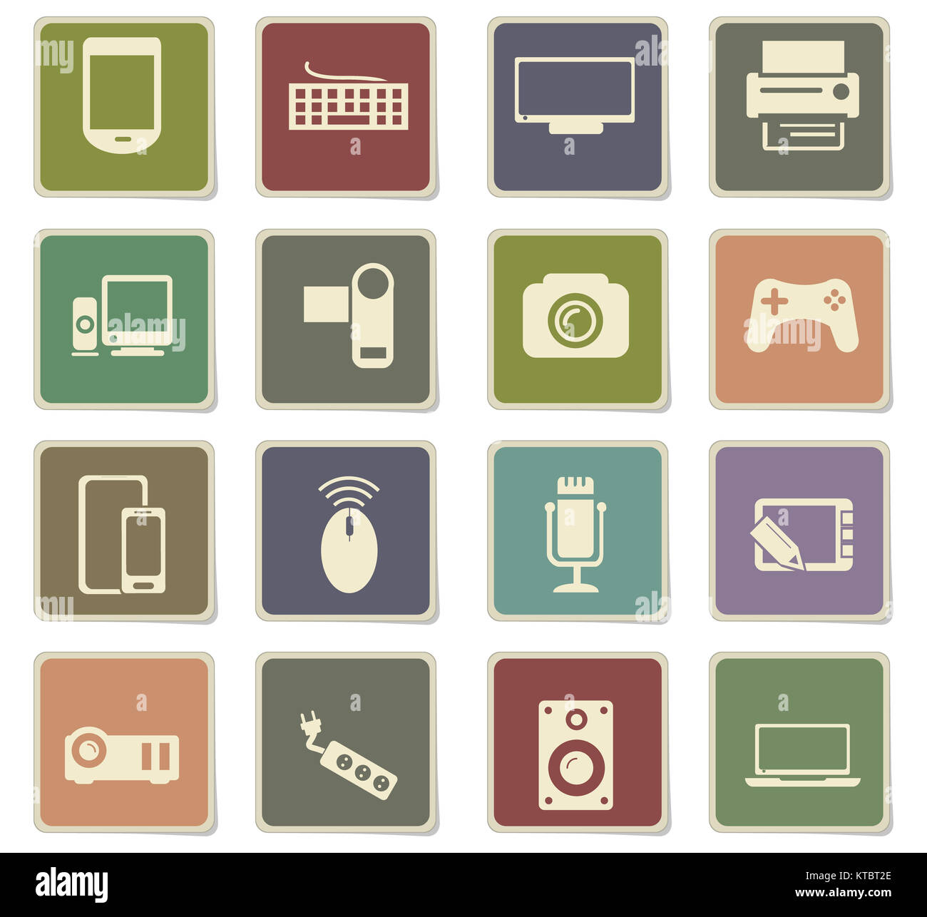 device icon set Stock Photo - Alamy