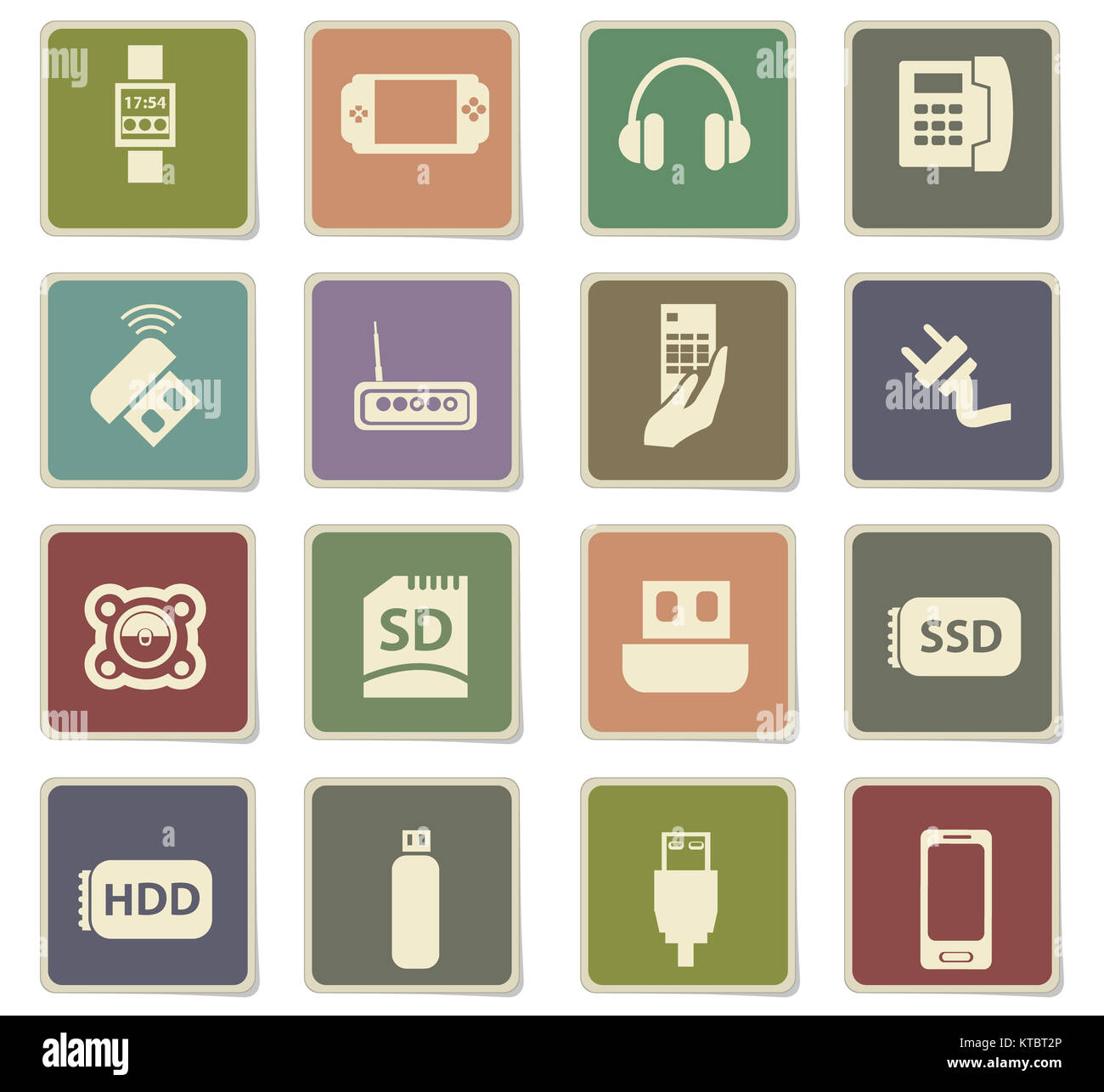 device icon set Stock Photo - Alamy