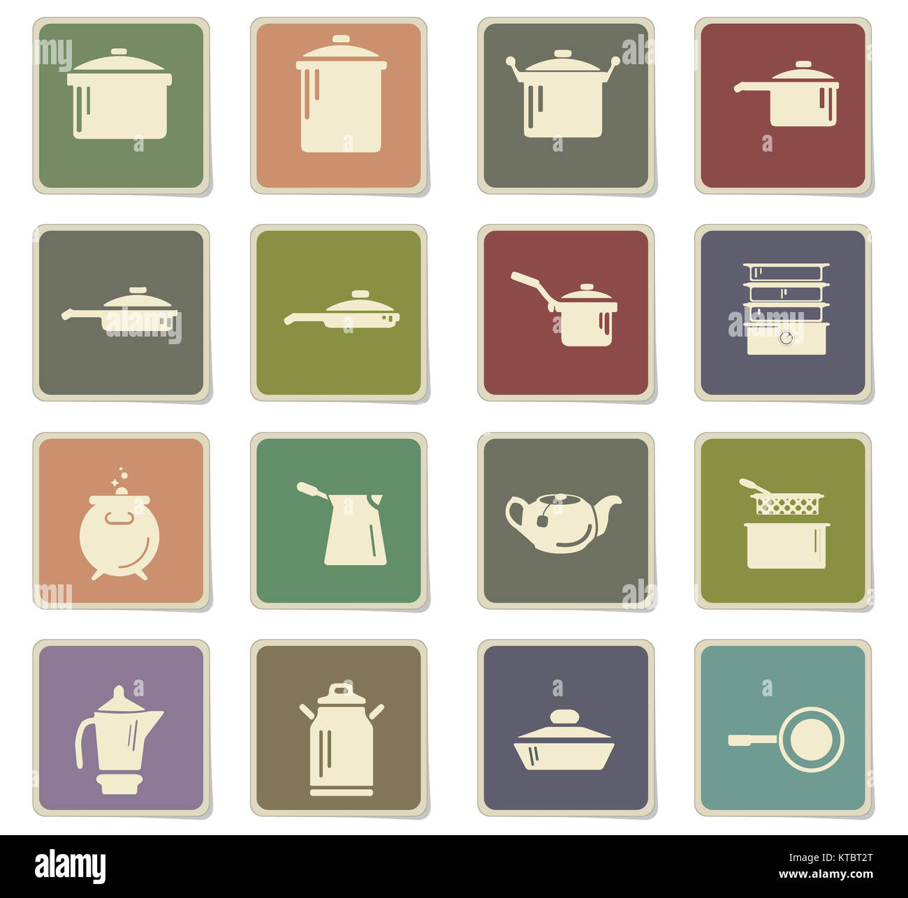 dishes icon set Stock Photo - Alamy