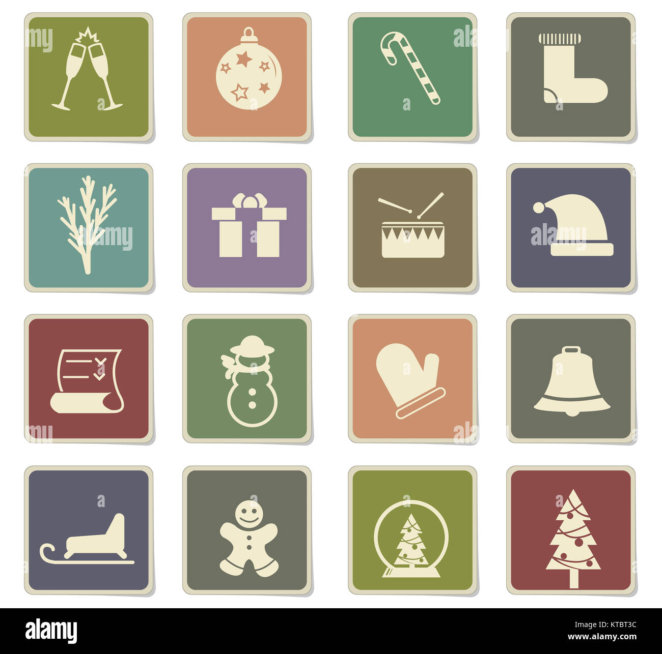 christmas icon set Stock Photo - Alamy