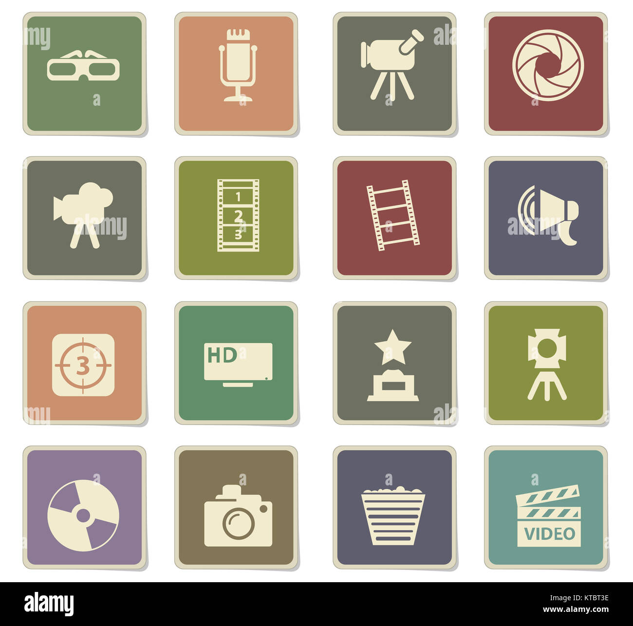 cinema icon set Stock Photo - Alamy