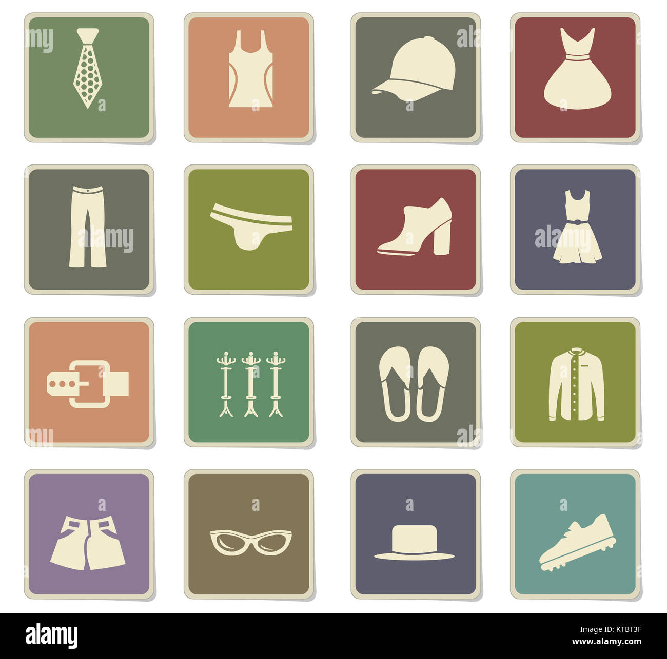 clothes icon set Stock Photo - Alamy