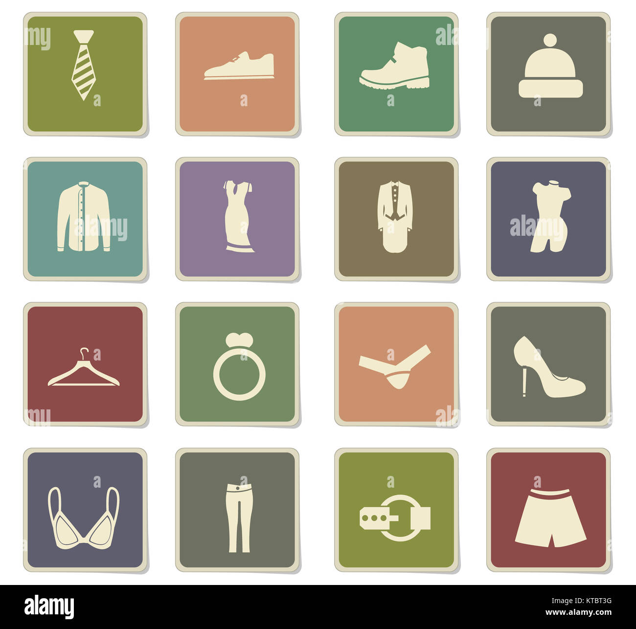 clothes icon set Stock Photo - Alamy