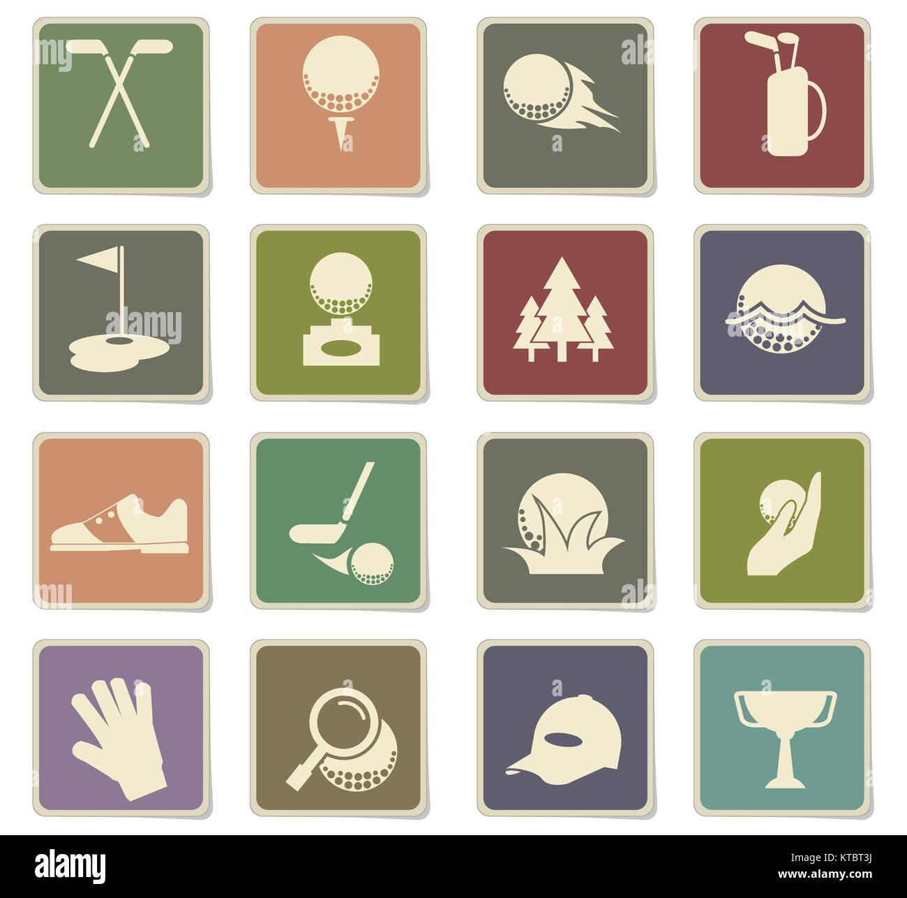 golf icon set Stock Photo - Alamy