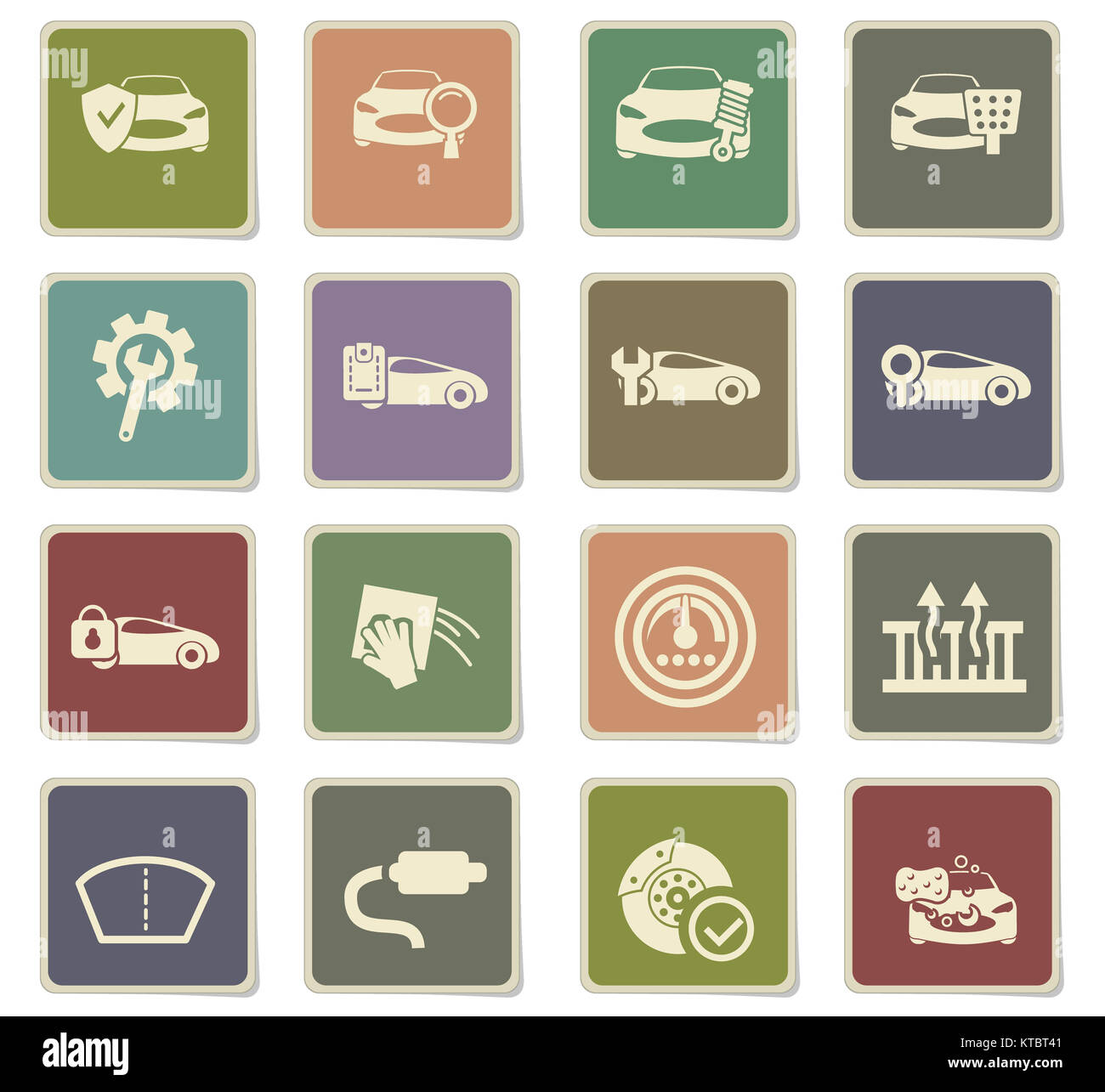 car shop icon set Stock Photo - Alamy