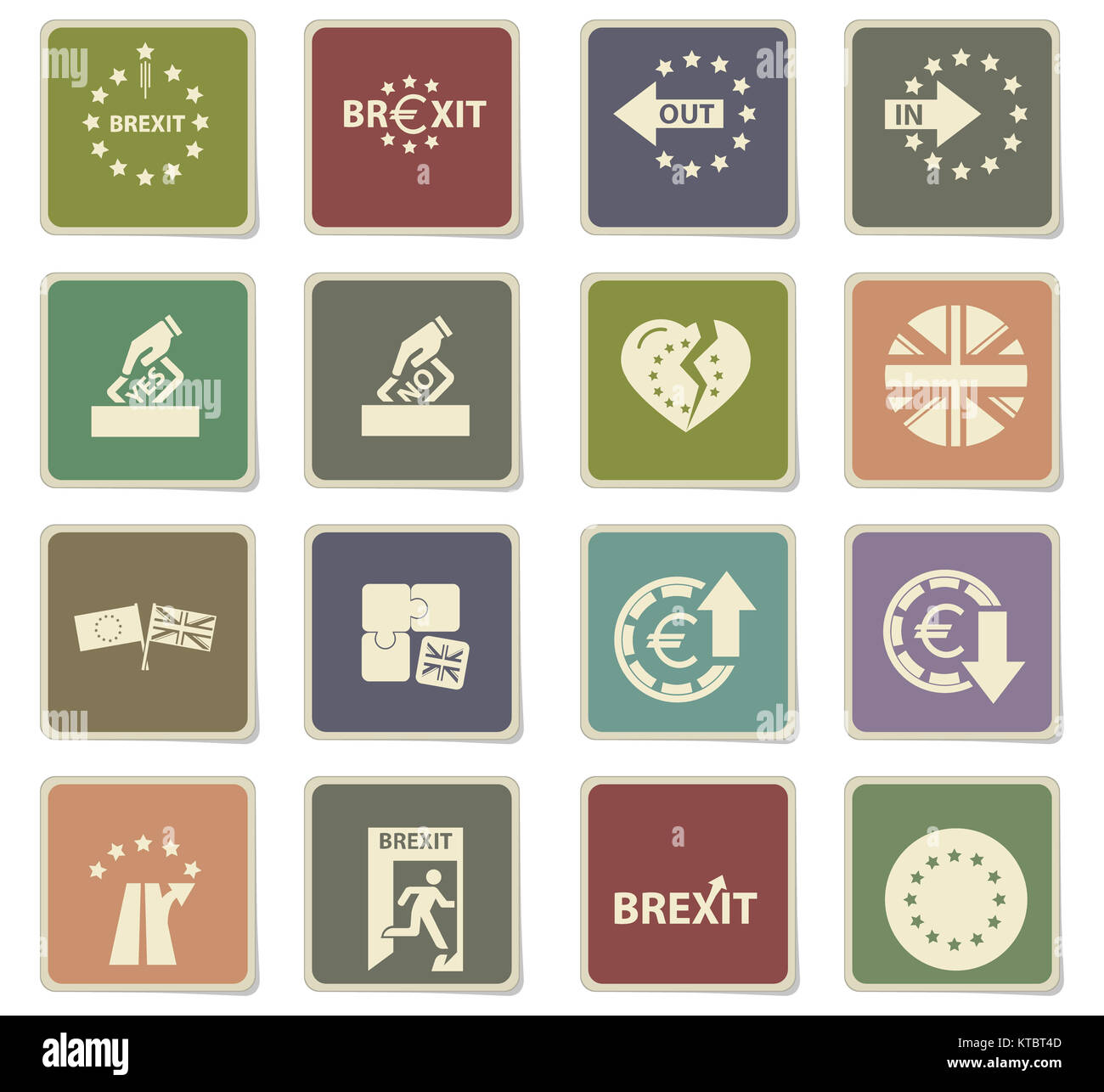 brexit icon set Stock Photo - Alamy