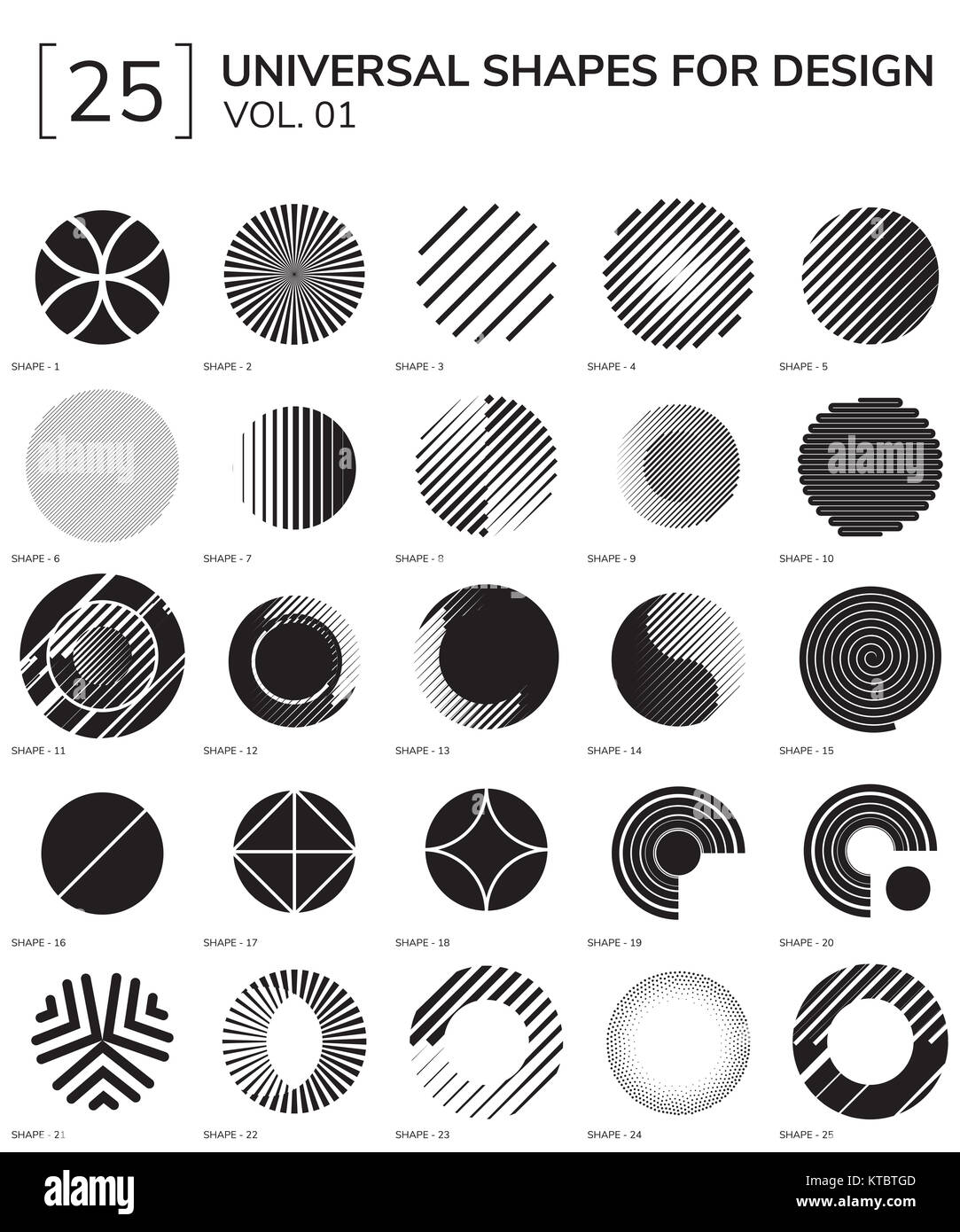 Pixel art shapes set hi-res stock photography and images - Alamy