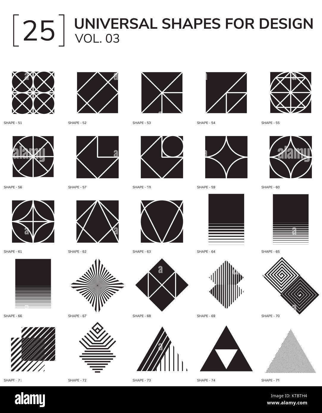 Pixel art shapes set hi-res stock photography and images - Alamy