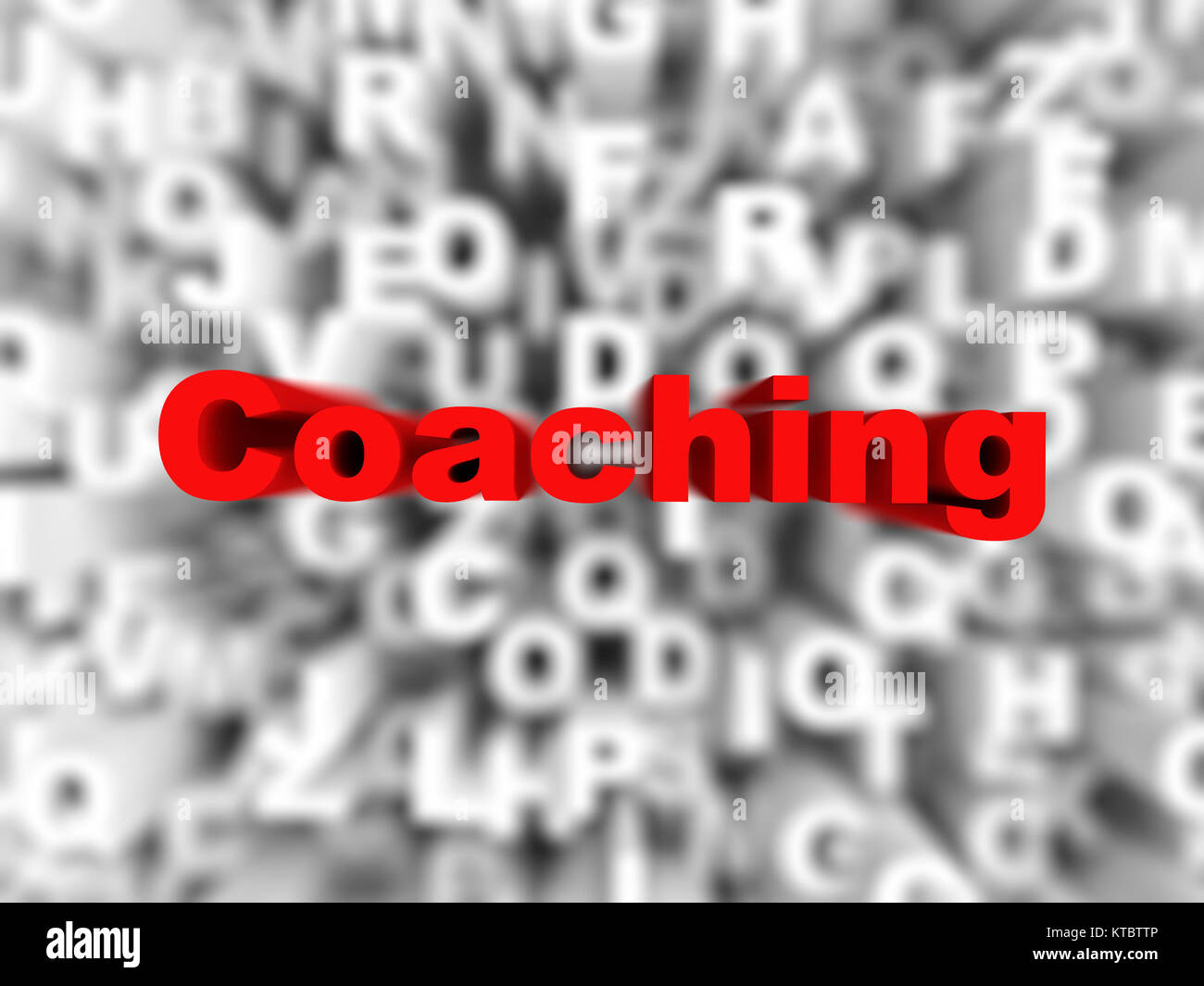 coaching word on typography background Stock Photo - Alamy