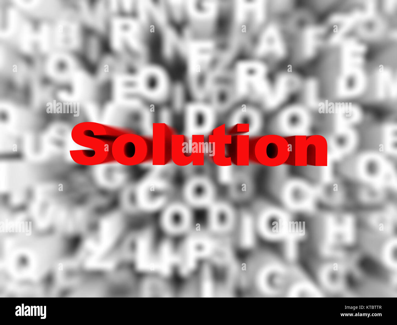 solution word on typography background Stock Photo - Alamy