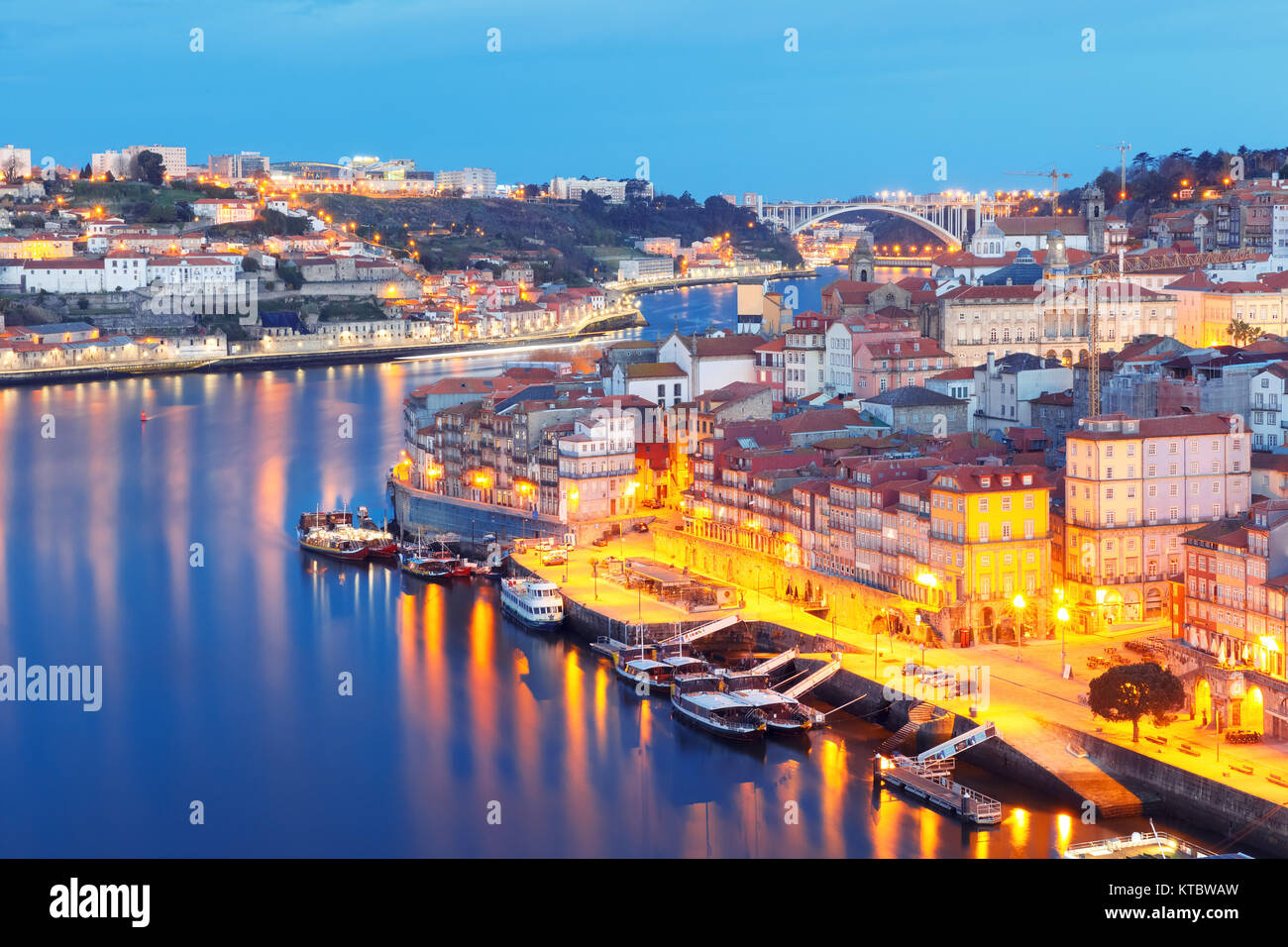 Aerial view Douro river, Porto, Portugal Stock Photo - Alamy
