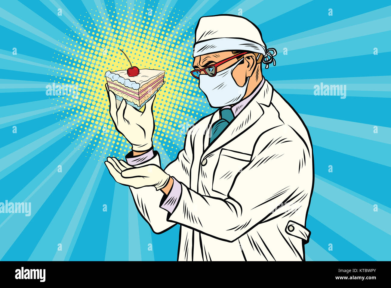 Laboratory scientist analyzes a piece of cake Stock Photo - Alamy