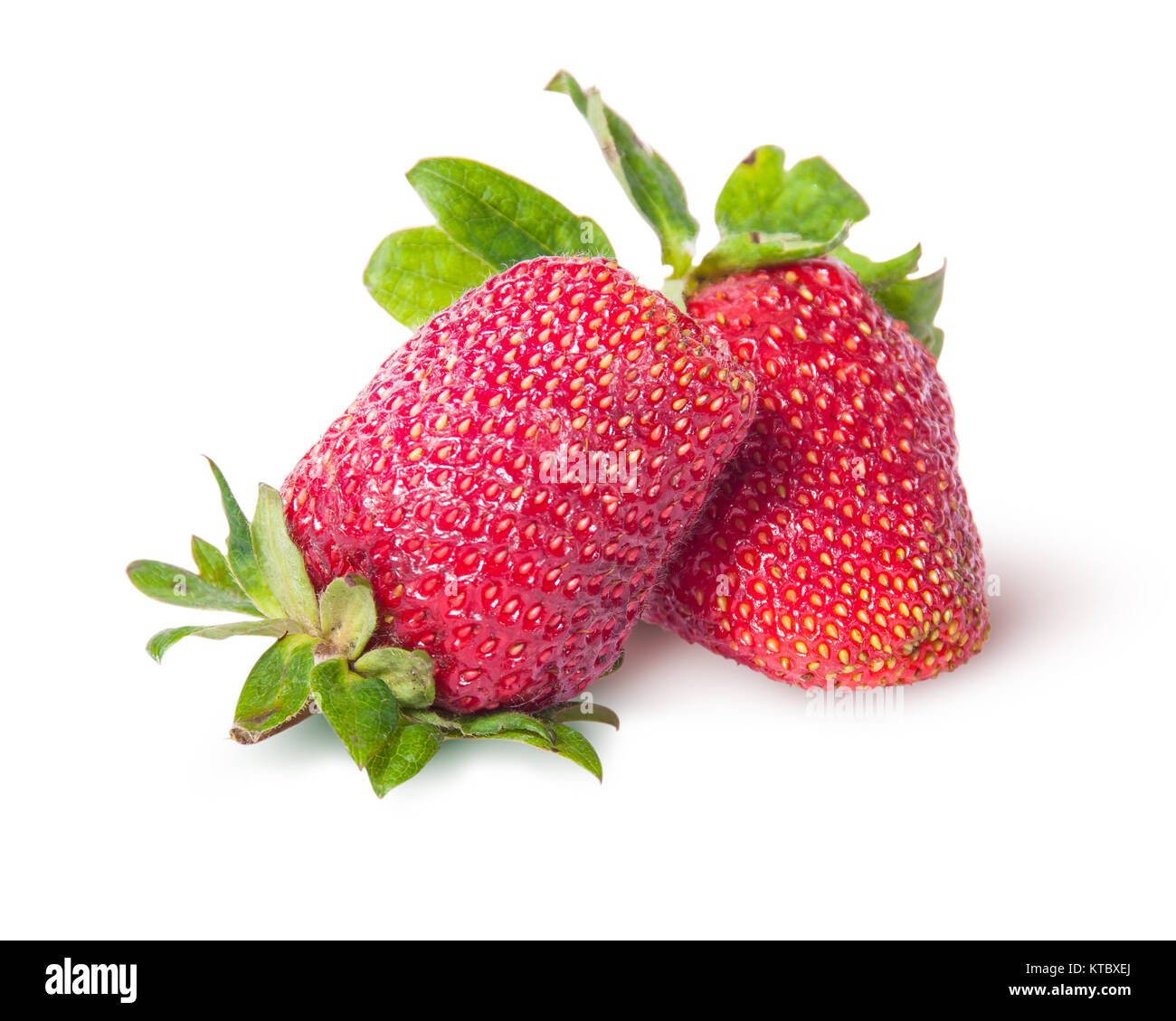 Two freshly strawberries Stock Photo - Alamy
