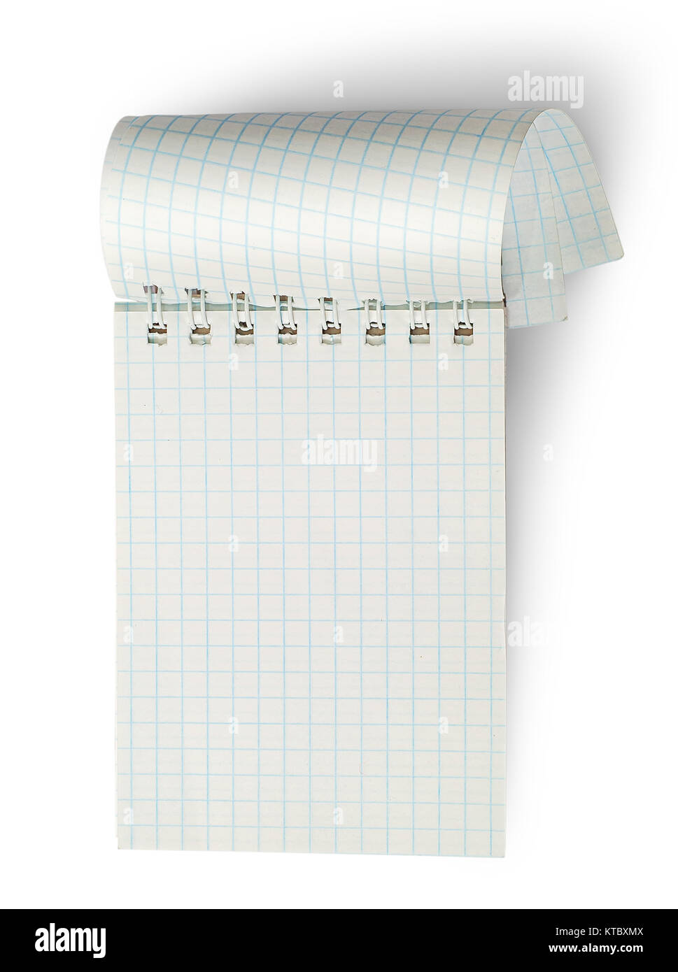 Vertical notebook with curled pages Stock Photo - Alamy