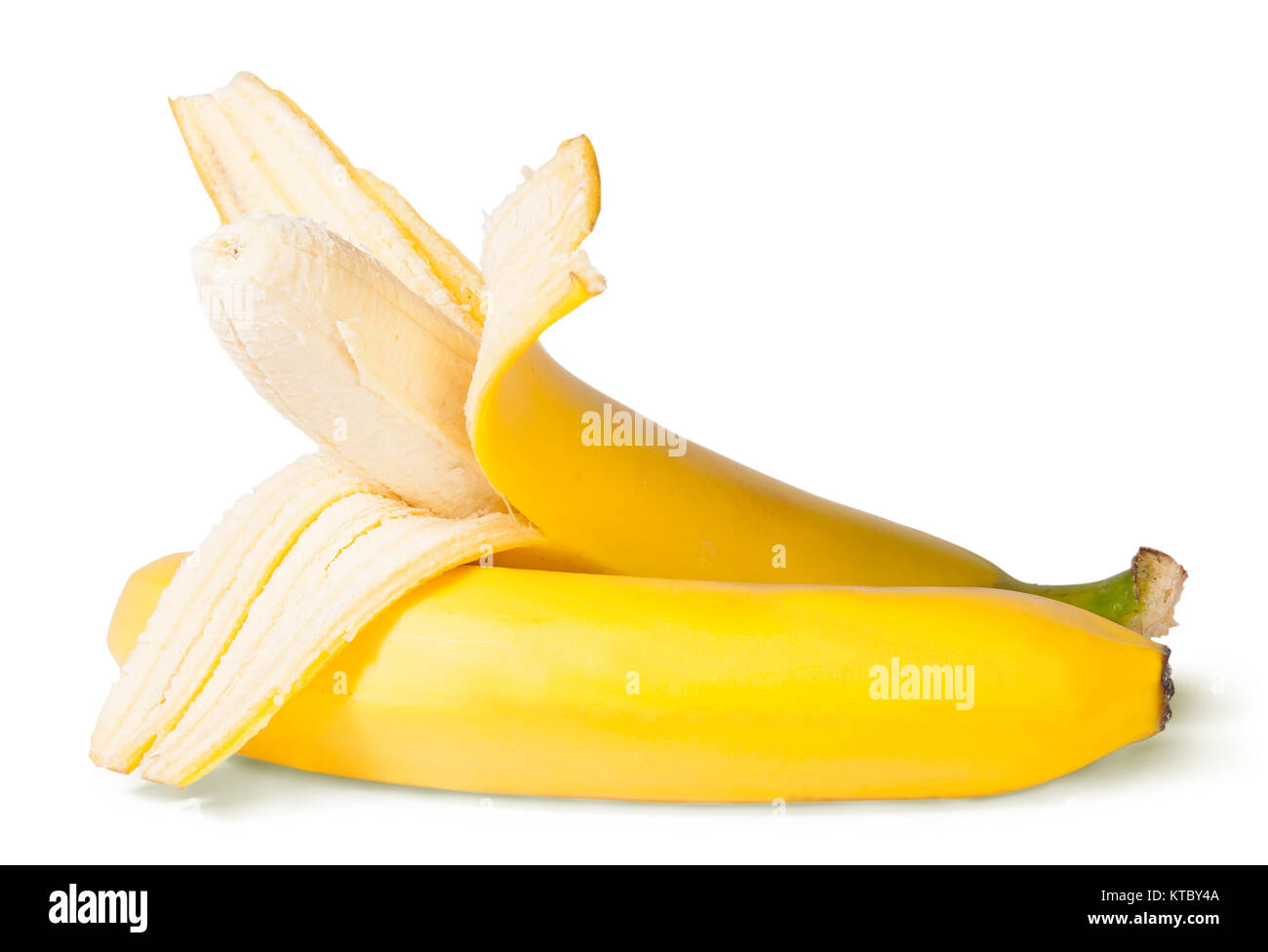 Partially Peeled Bananas Stock Photo - Alamy