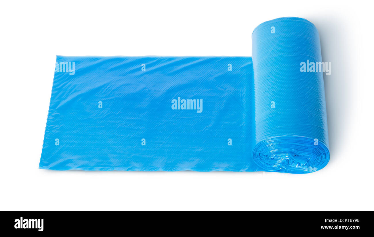 Roll blue trash bags Cut Out Stock Images & Pictures - Alamy