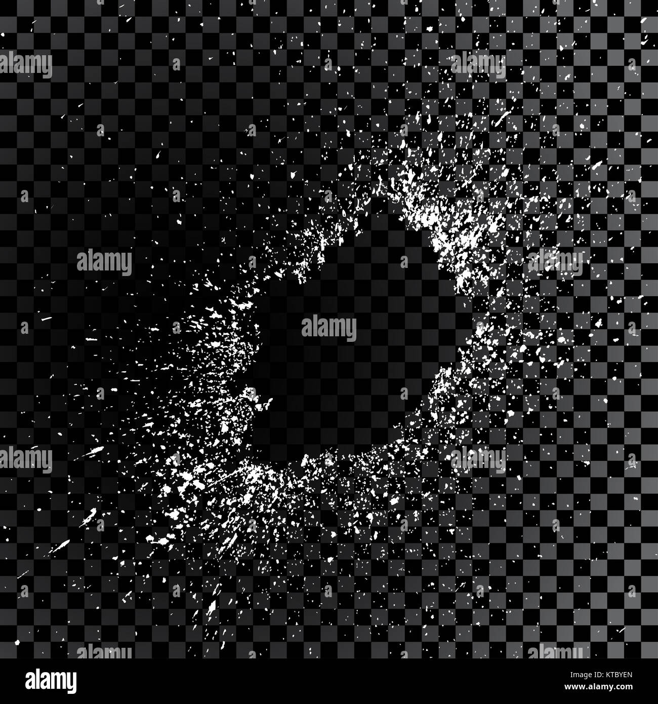 Acrylic white explosion paint splatter. Small drops, spots isola Stock ...