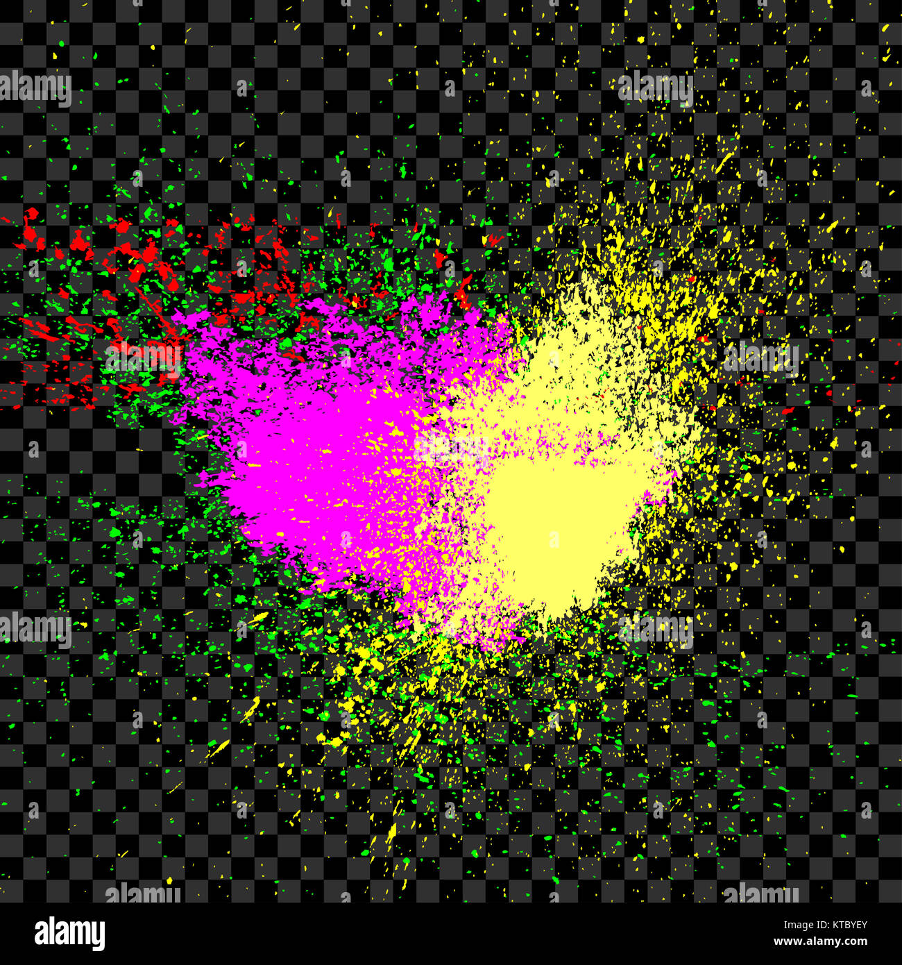 Colorful acrylic explosion paint splatter. Small drops, spots of Stock ...