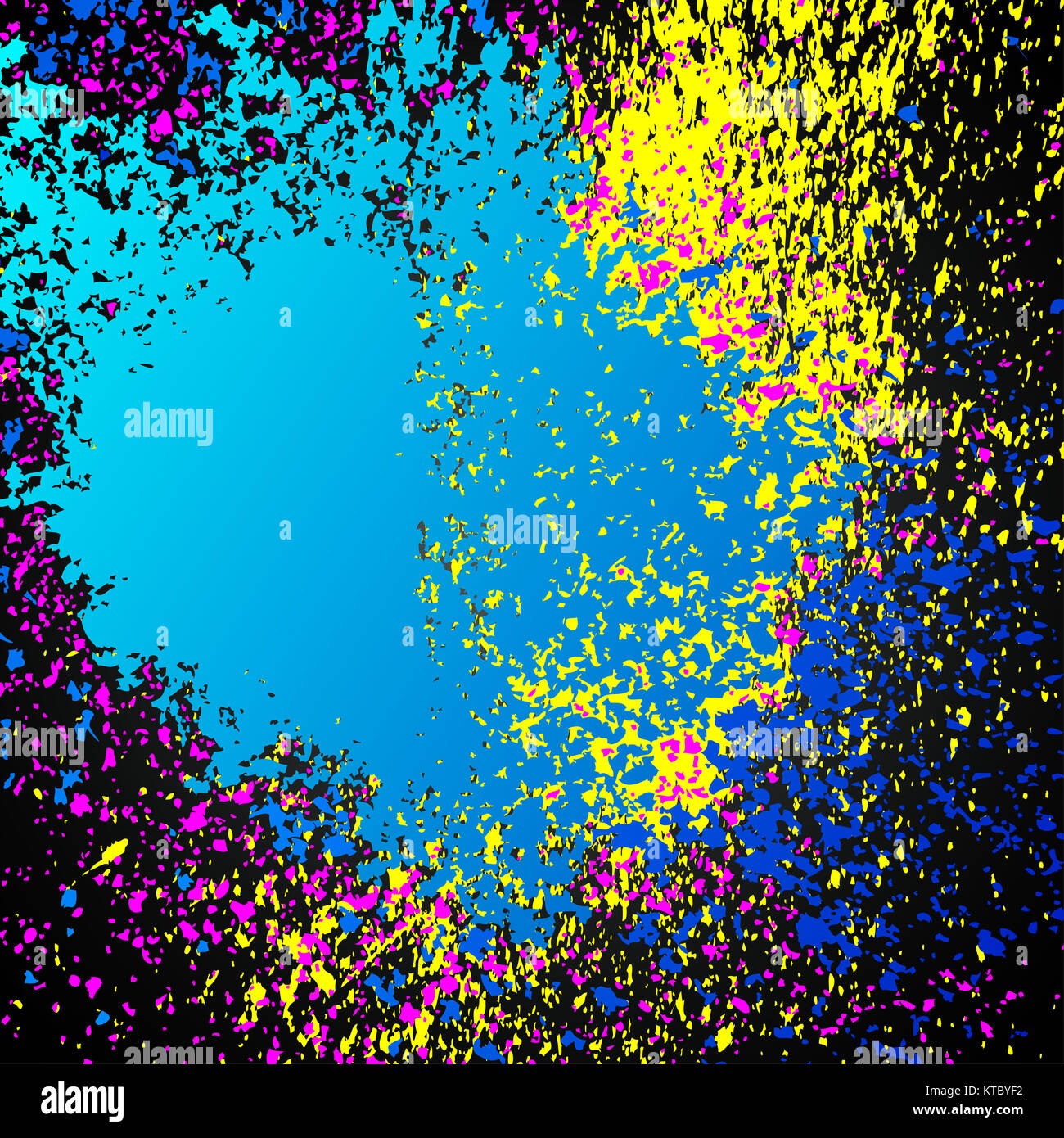 Colorful acrylic explosion paint splatter. Small drops, spots of Stock ...