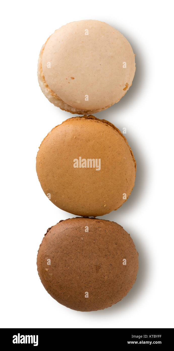 Brown macarons isolated Stock Photo - Alamy