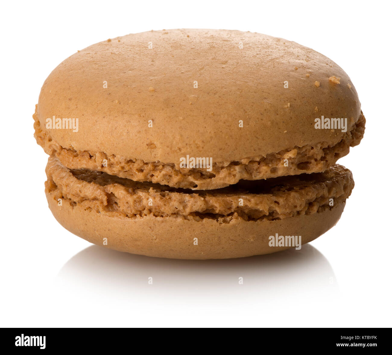 Caramel macaron isolated Stock Photo - Alamy
