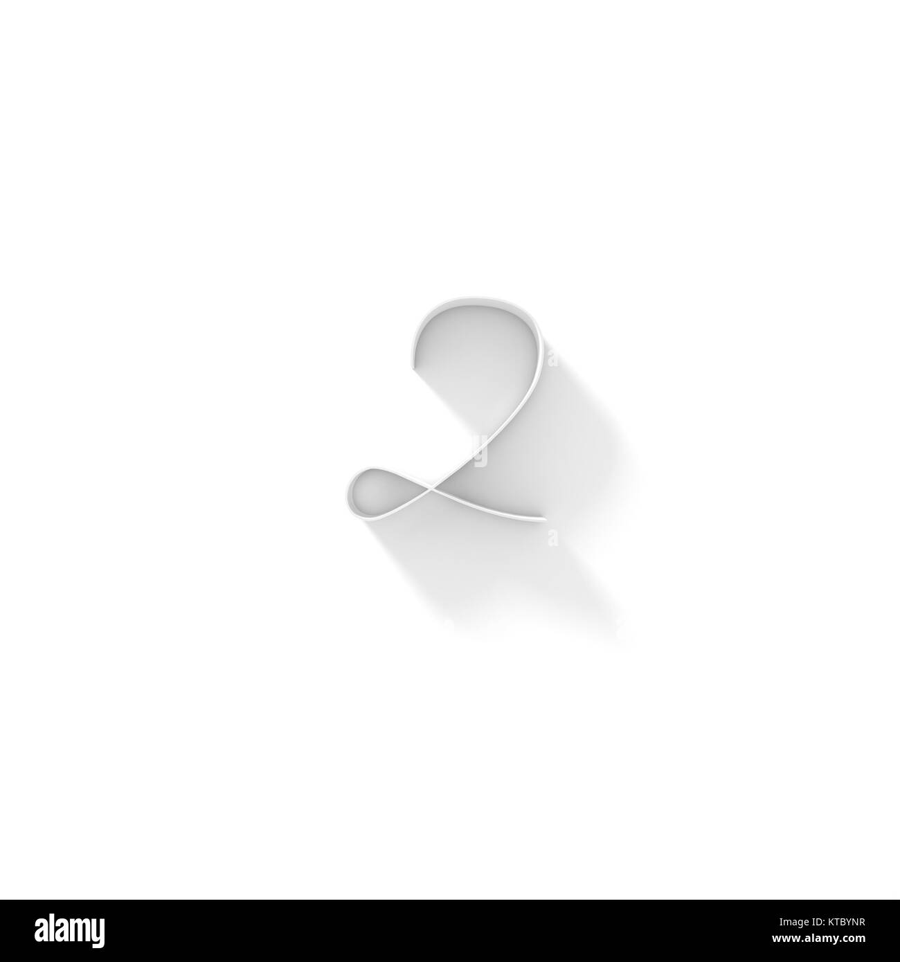 Long shadow handwritten font number TWO 2 3D Stock Photo - Alamy