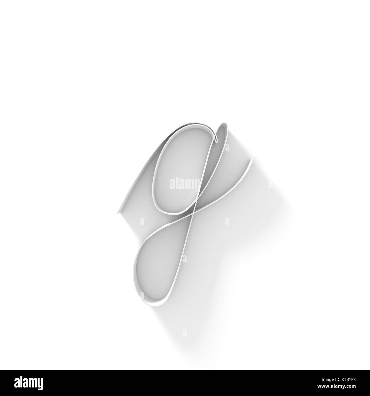 Long shadow handwritten font LETTER G 3D Stock Photo - Alamy