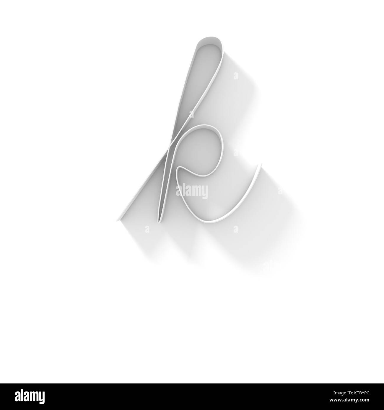 Long shadow handwritten font LETTER K 3D Stock Photo - Alamy