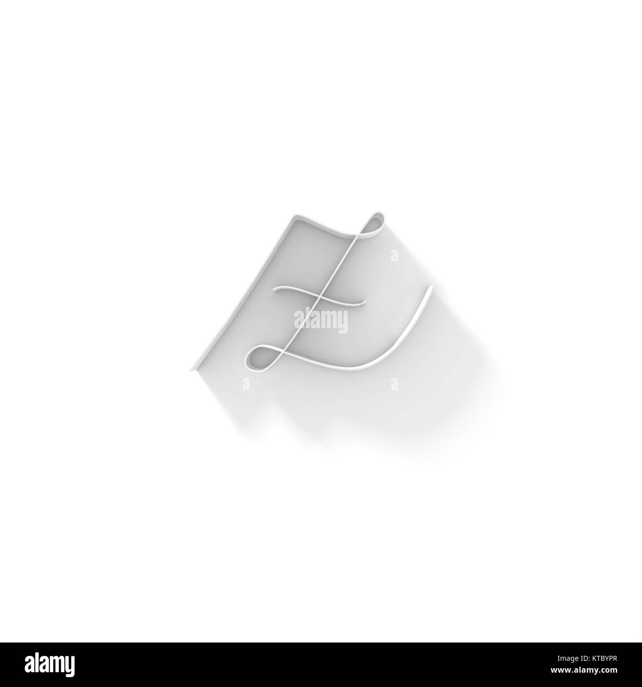 Long shadow handwritten font LETTER Z 3D Stock Photo - Alamy