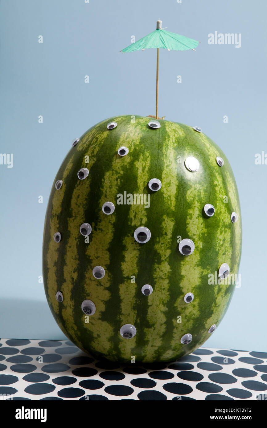 Freak watermelon blue and pink Stock Photo - Alamy