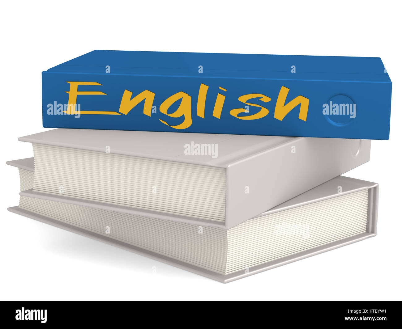 Hard cover books with English word Stock Photo - Alamy
