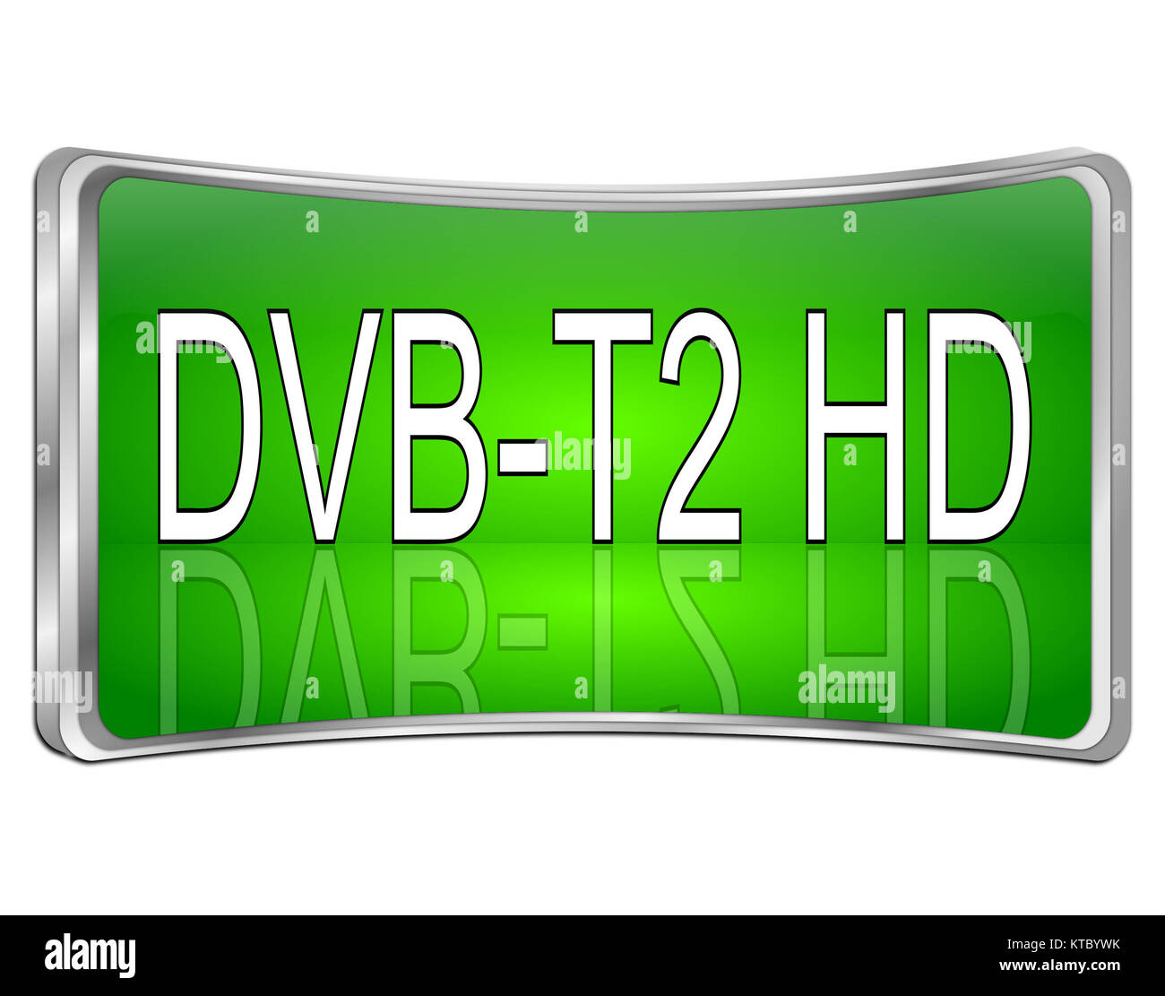 green DVB-T2 HD ( Digital Video Broadcasting ) - 3D illustration Stock ...