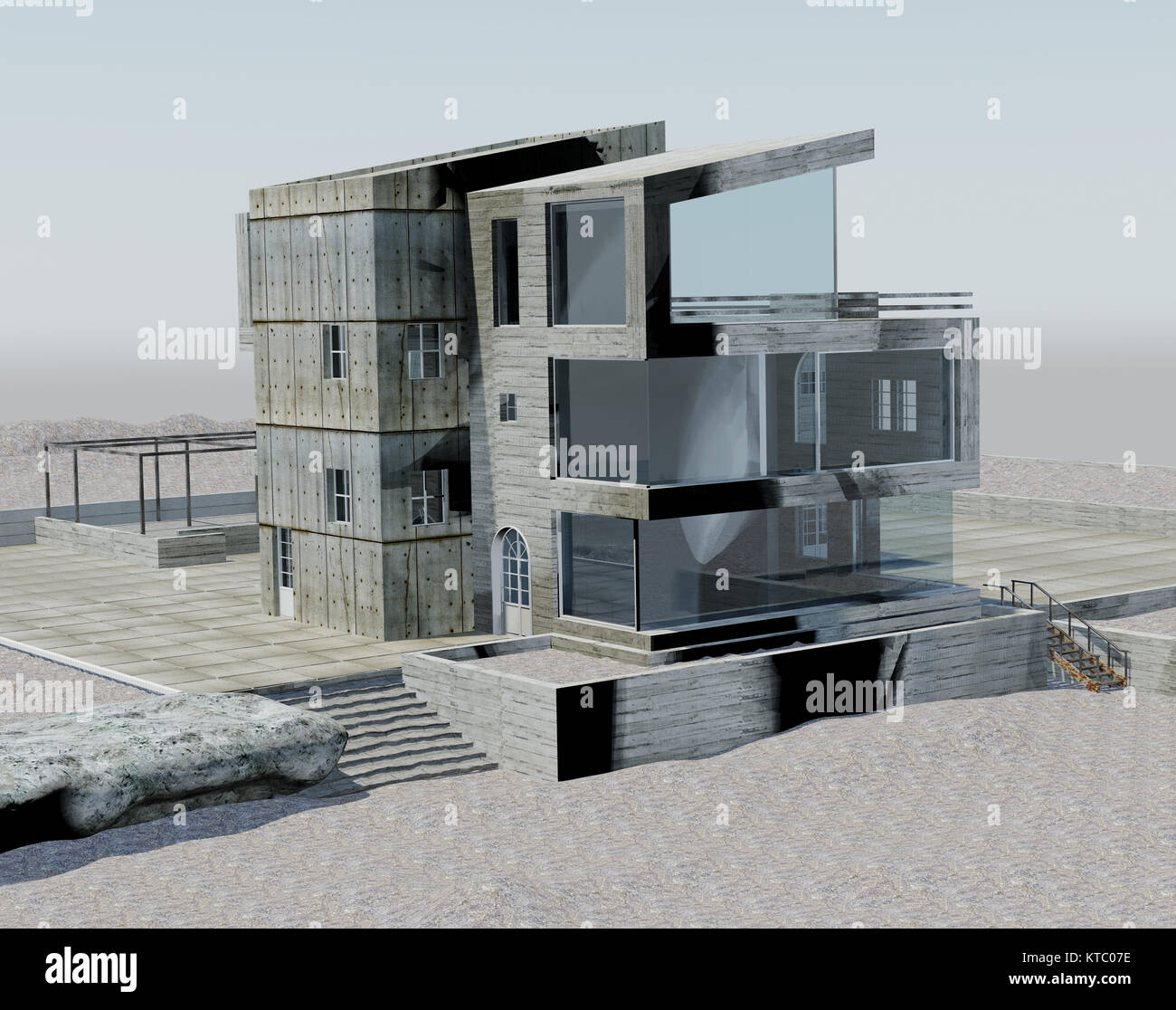 architect's house in the open corridor Stock Photo - Alamy