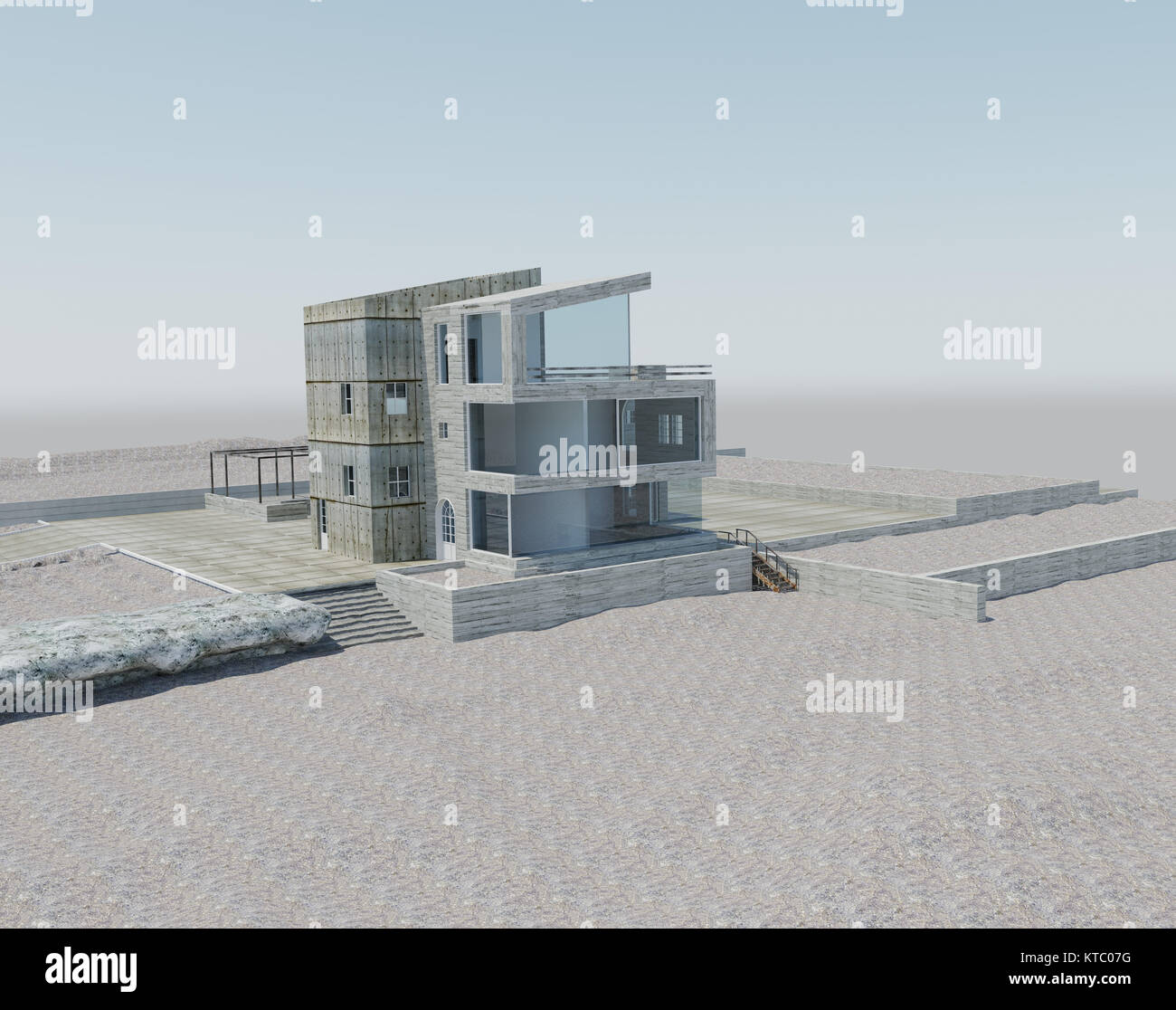 architect's house in the open corridor Stock Photo - Alamy