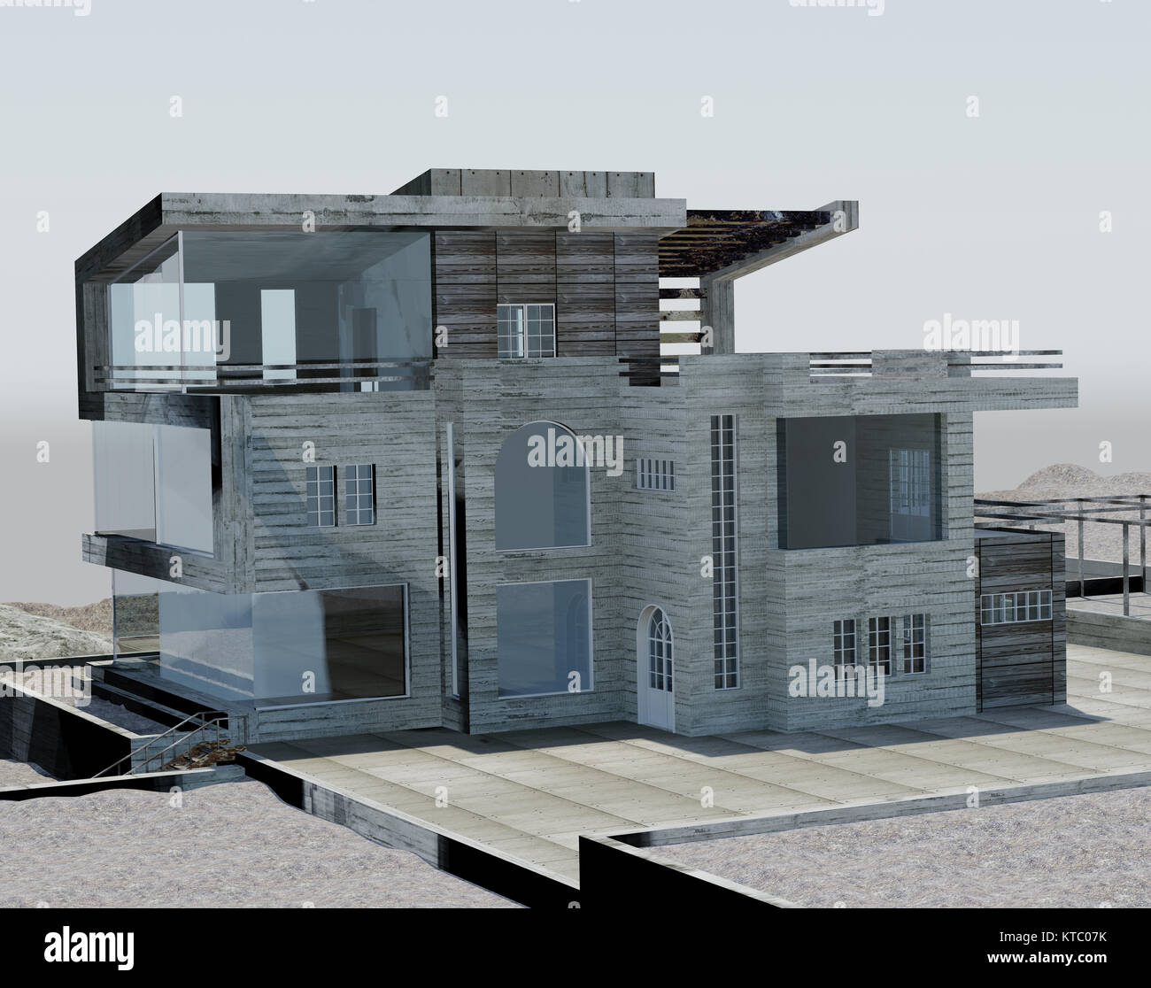 architect's house in the open corridor Stock Photo - Alamy